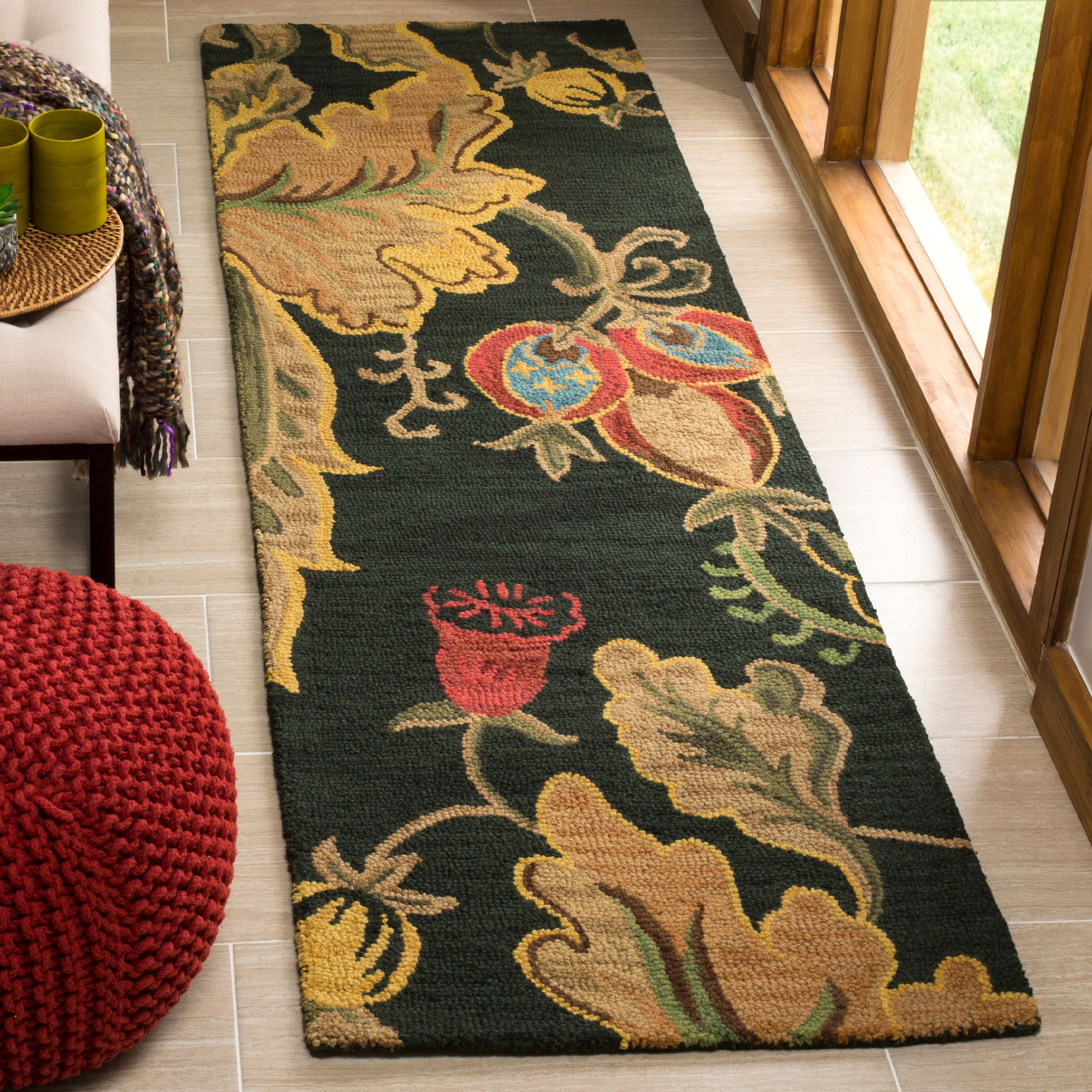 SAFAVIEH Jardin JAR324A Handmade Black / Multi Rug - Walmart.com