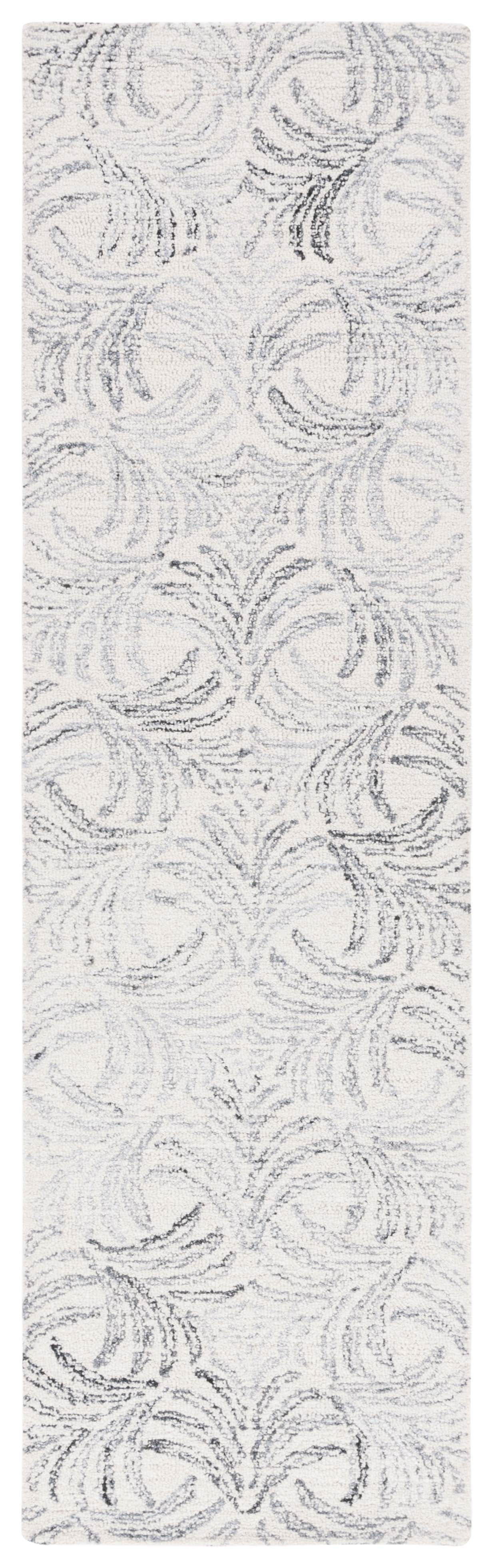 SAFAVIEH Jardin Thaddeus Leaves Runner Rug, Ivory/Gray, 2'3" x 8 ...