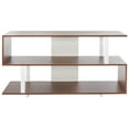 SAFAVIEH Jarrett Contemporary Small Media Stand , Walnut/White (47.2 in ...