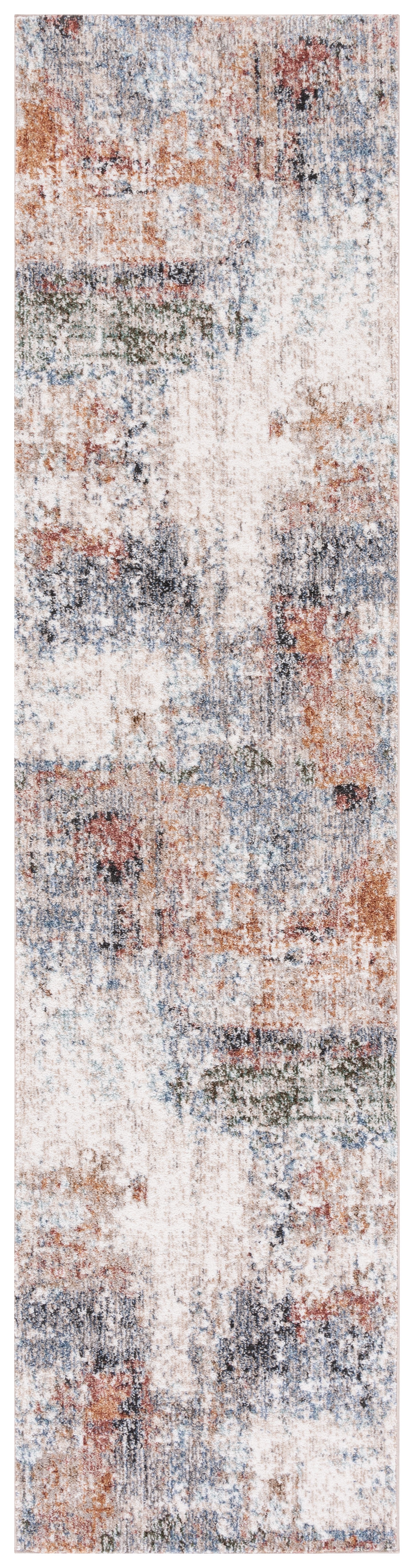 SAFAVIEH Jasmine Camille Floral Runner Rug, Ivory/Blue, 2'2" x 9 ...