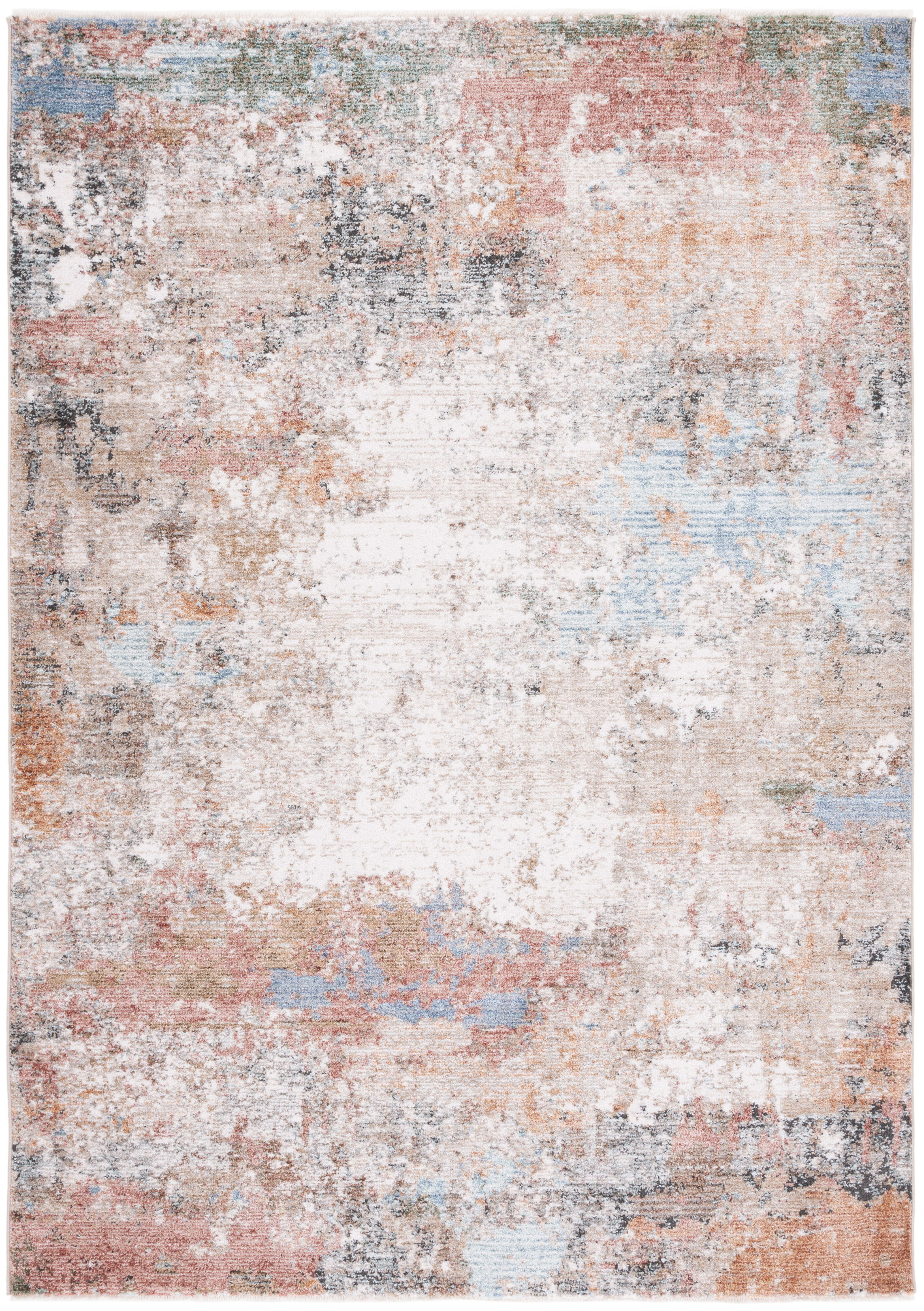 SAFAVIEH Jasmine Gary Abstract Area Rug, Beige/Light Blue, 9' x 12 ...