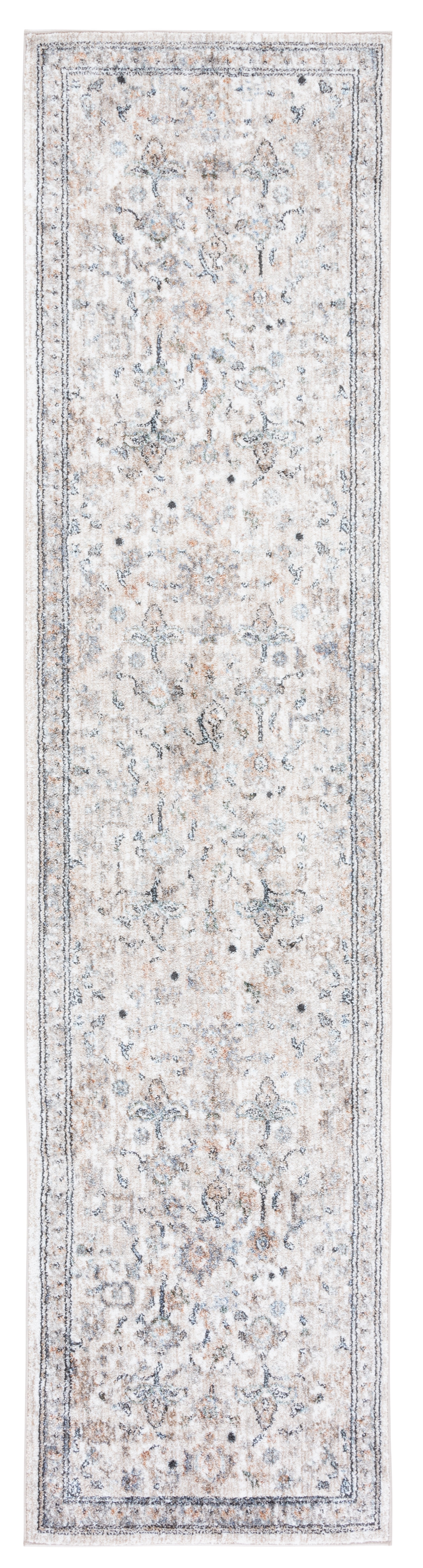 SAFAVIEH Jasmine Randa Floral Runner Rug, Grey/Blue, 2'2" x 9 ...