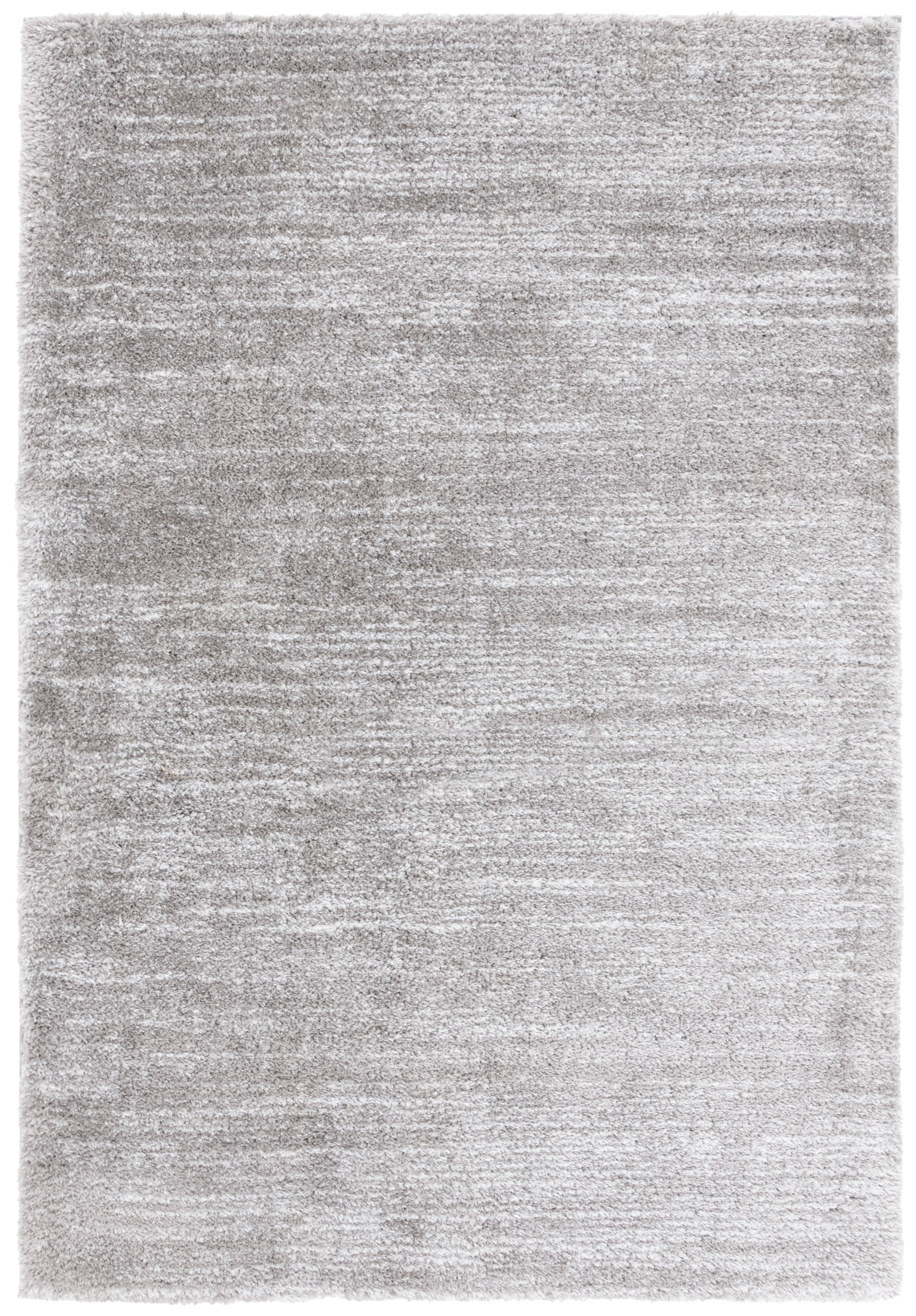 SAFAVIEH Jasmine Sashka Solid Polyester Shag Area Rug, Grey/Ivory, 5'3 ...