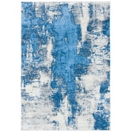 SAFAVIEH Jasper Brandt Abstract Blue Overdyed Area Rug, 9' x 12', Grey ...