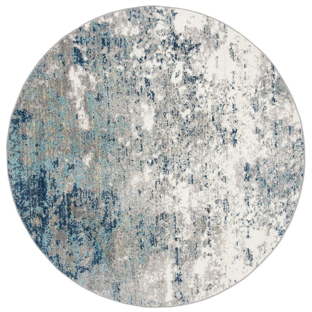 SAFAVIEH Jasper Brandt Abstract Overdyed Area Rug, Grey/Blue, 11' x 11 ...