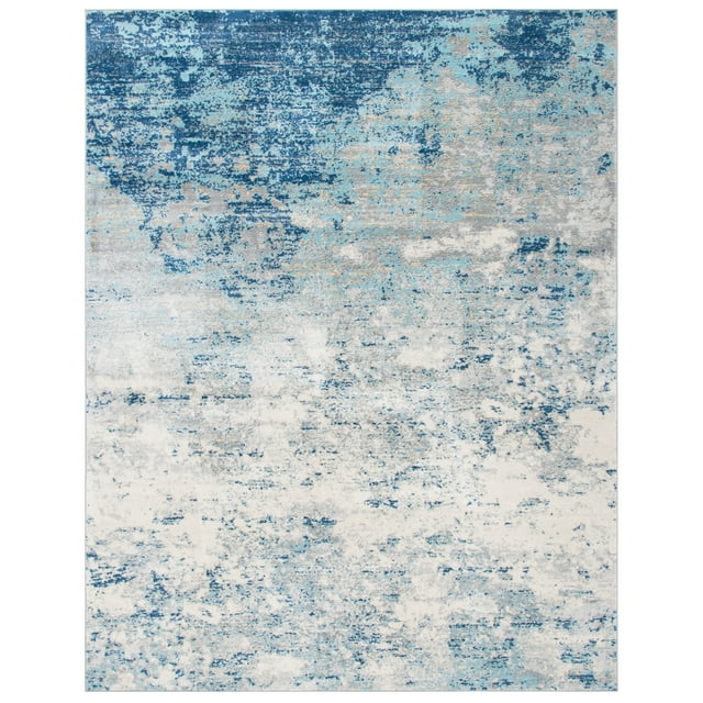 SAFAVIEH Jasper Brandt Abstract Blue Overdyed Area Rug, 9' x 12', Grey ...