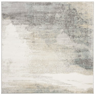 SAFAVIEH Madison Flowers Vintage Abstract Area Rug, Grey/Blue, 6' x 9 ...