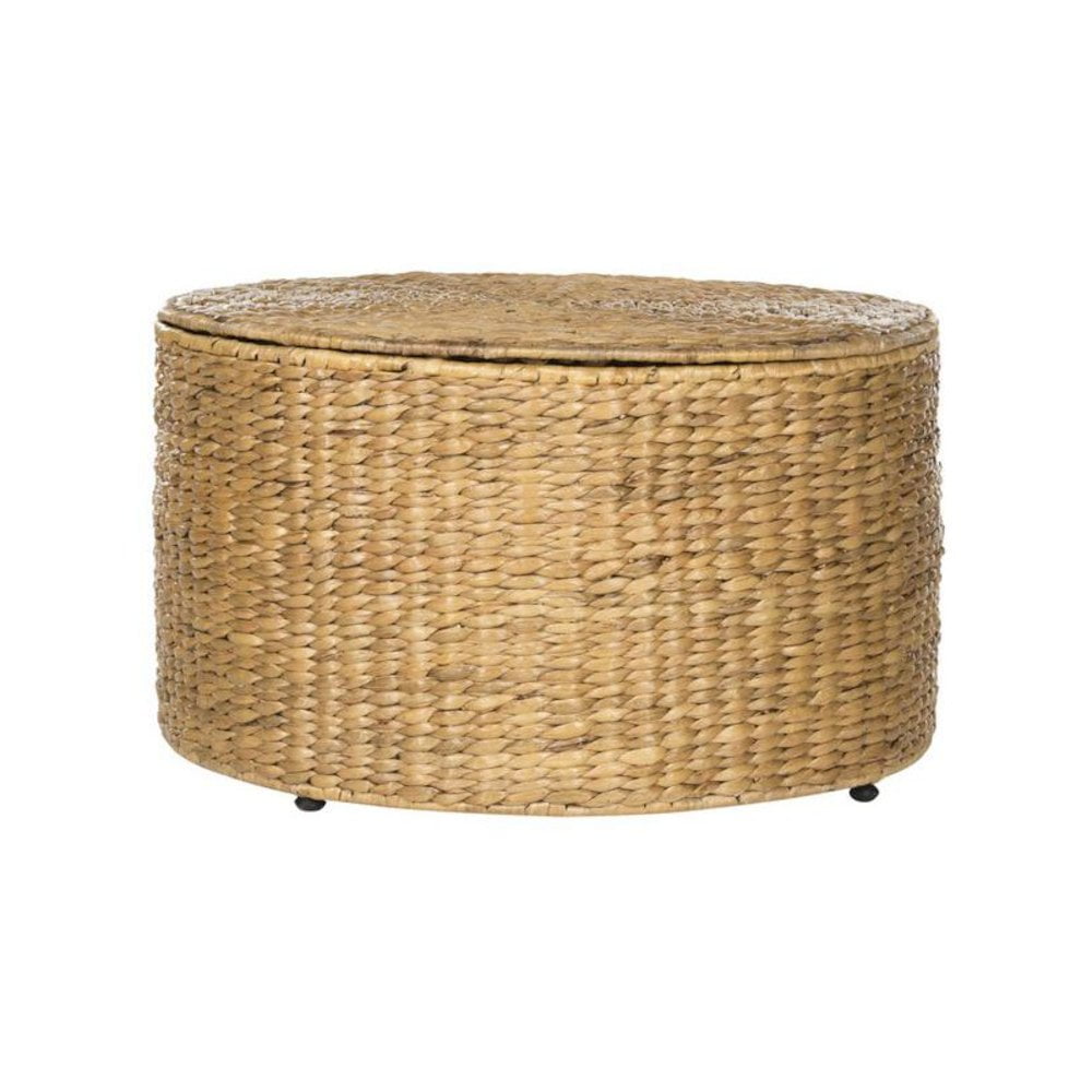 SAFAVIEH Jesse Natural Wicker Wood Storage Coffee Table - Walmart.com