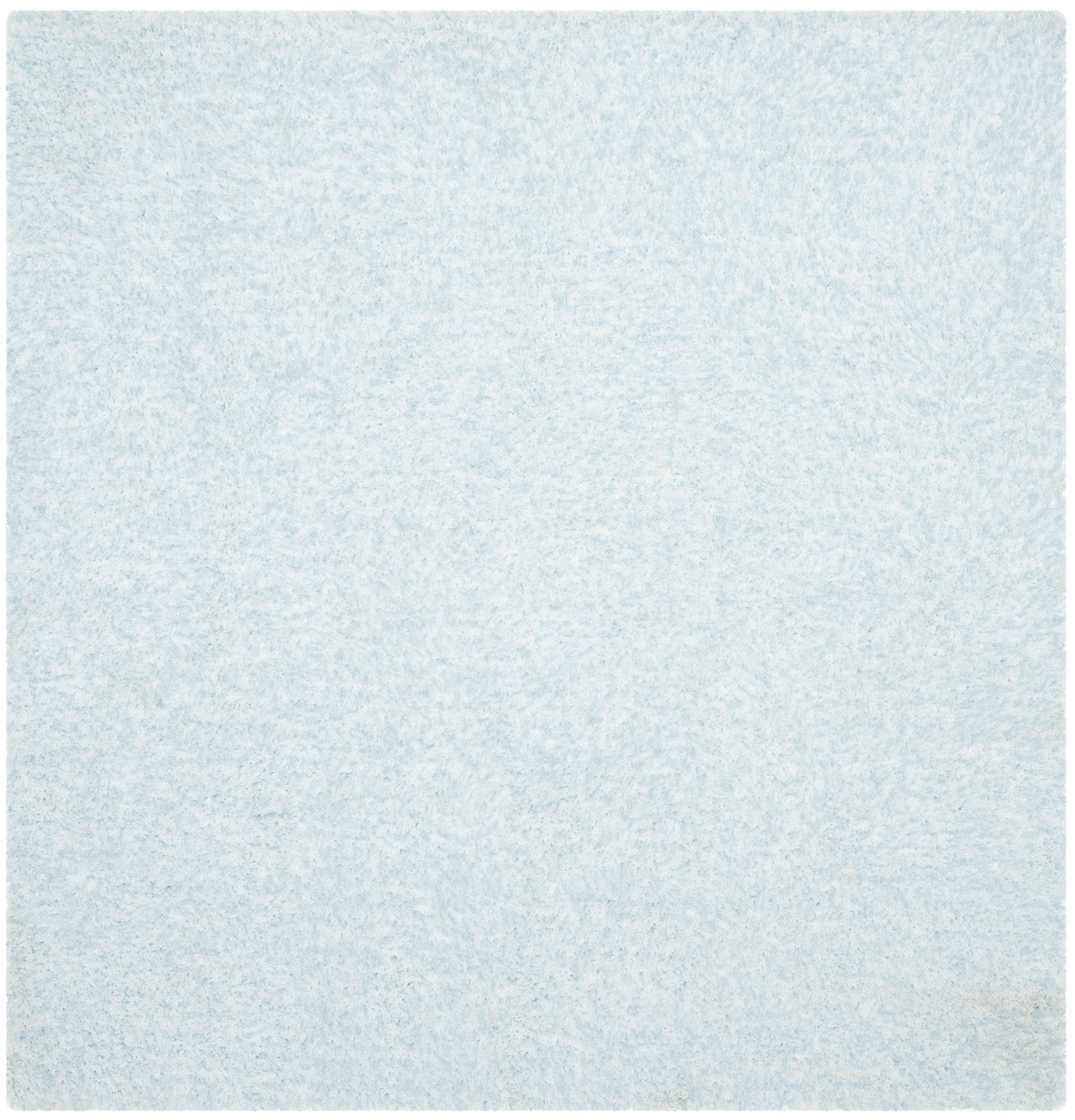 SAFAVIEH Joella Solid Plush Polyester Shag Area Rug, Aqua/Light Blue, 5 ...