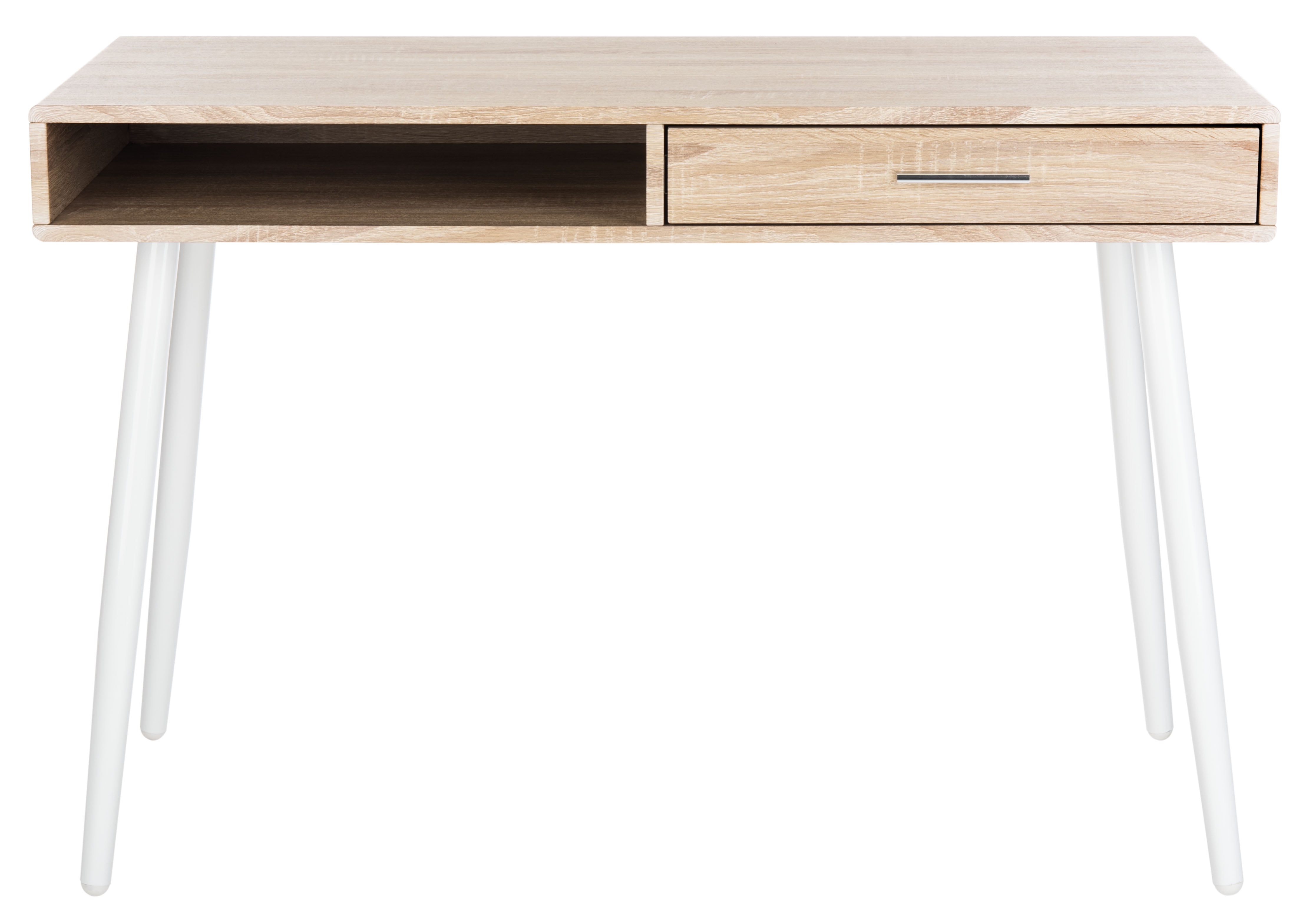 SAFAVIEH Jorja Contemporary 1-Drawer Writing Desk, Brown/White ...