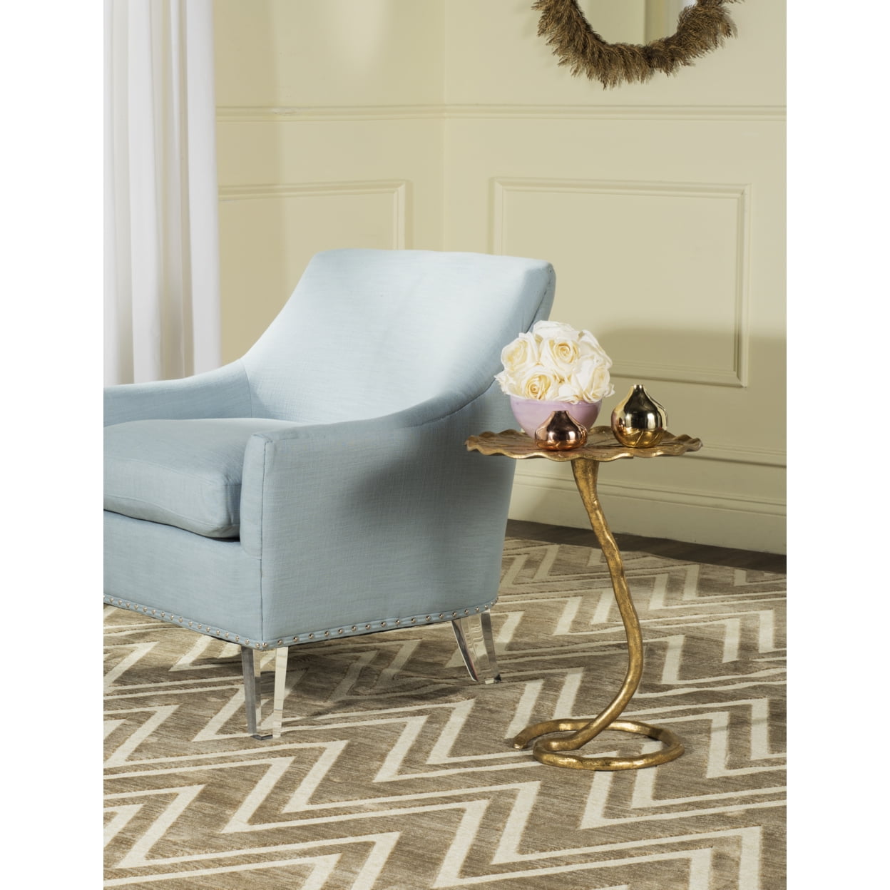 SAFAVIEH Justina Contemporary Metal Side Table, Gold - Walmart.com