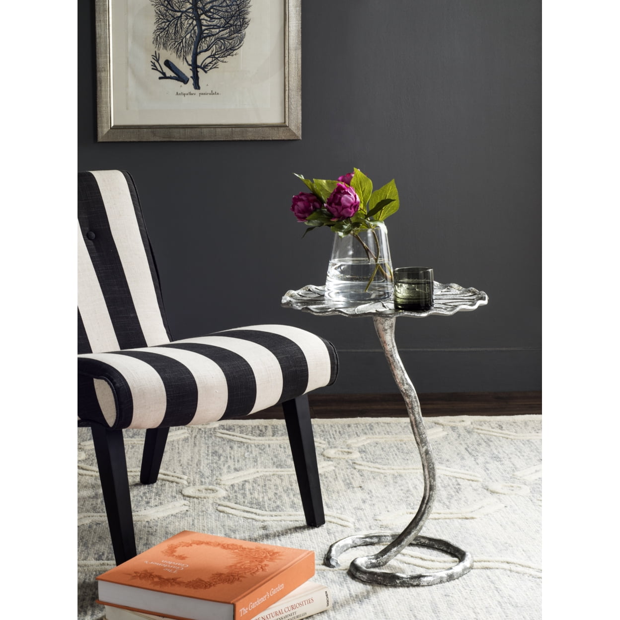 SAFAVIEH Justina Contemporary Metal Side Table, Silver - Walmart.com