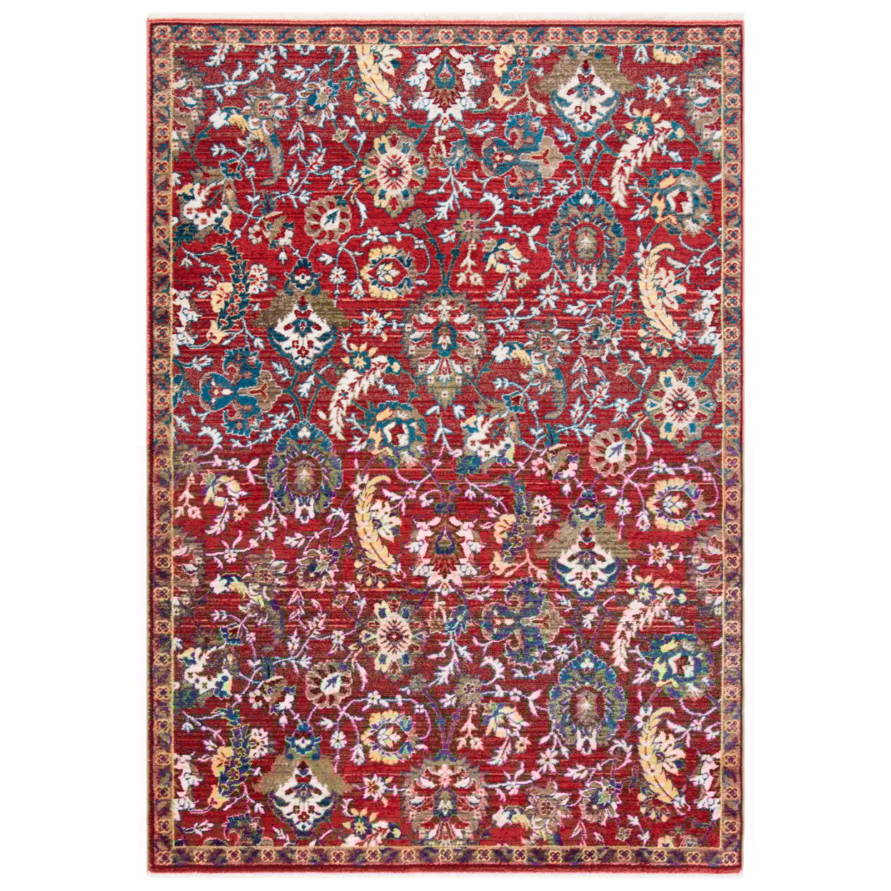 SAFAVIEH Kashan Collection KSN398P Rust / Ivory Rug - Walmart.com