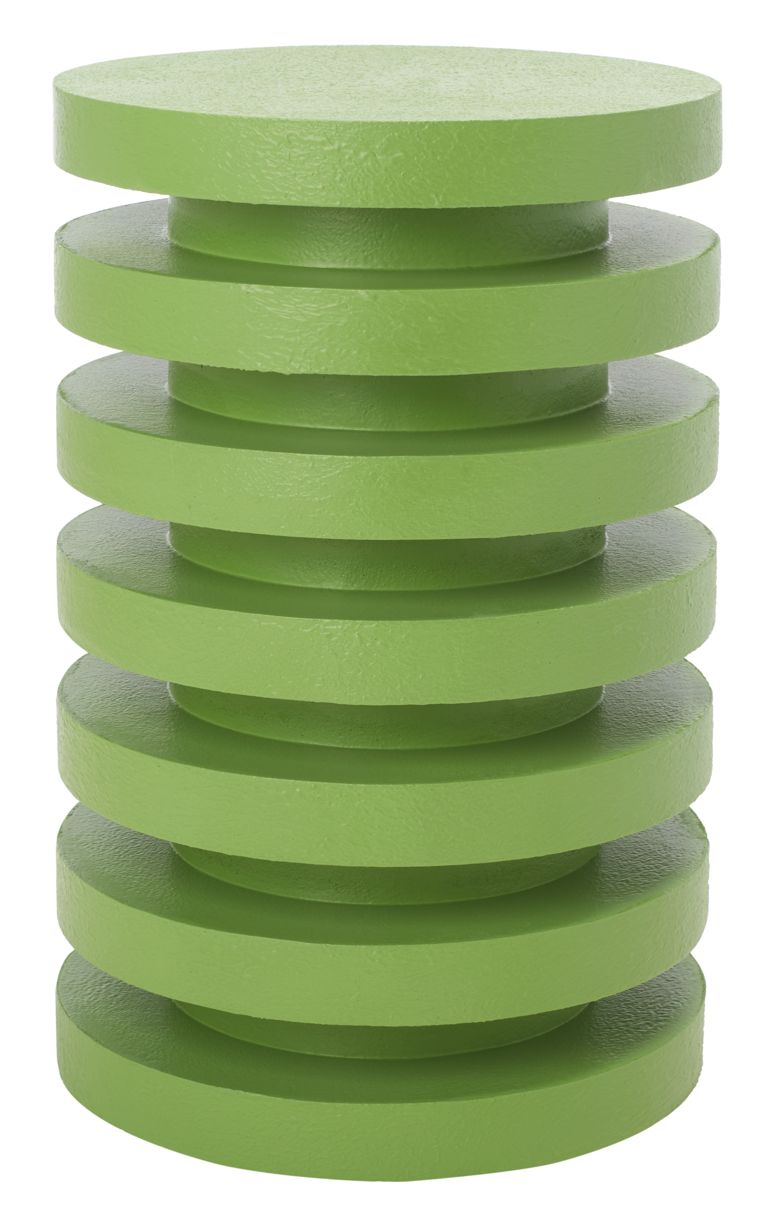 SAFAVIEH Kaysar Modern Style Green Round Accent End Table (11.8 in. W x ...