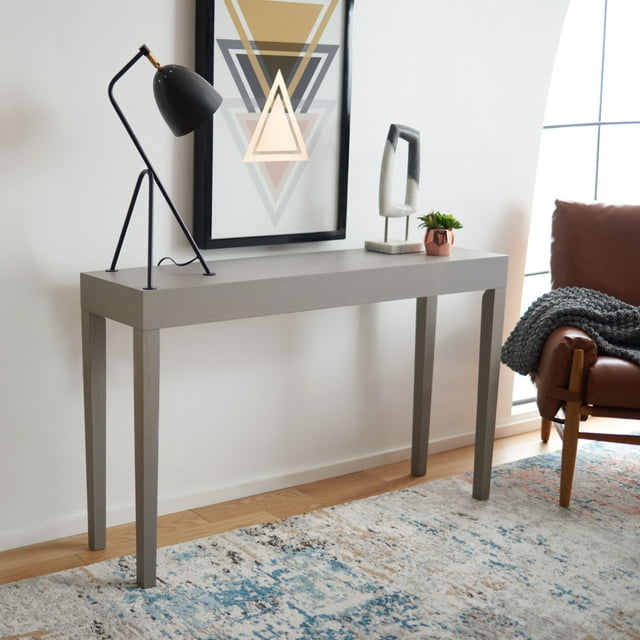 SAFAVIEH Kayson Mid-Century Scandinavian Wood Console Table Tale Grey ...