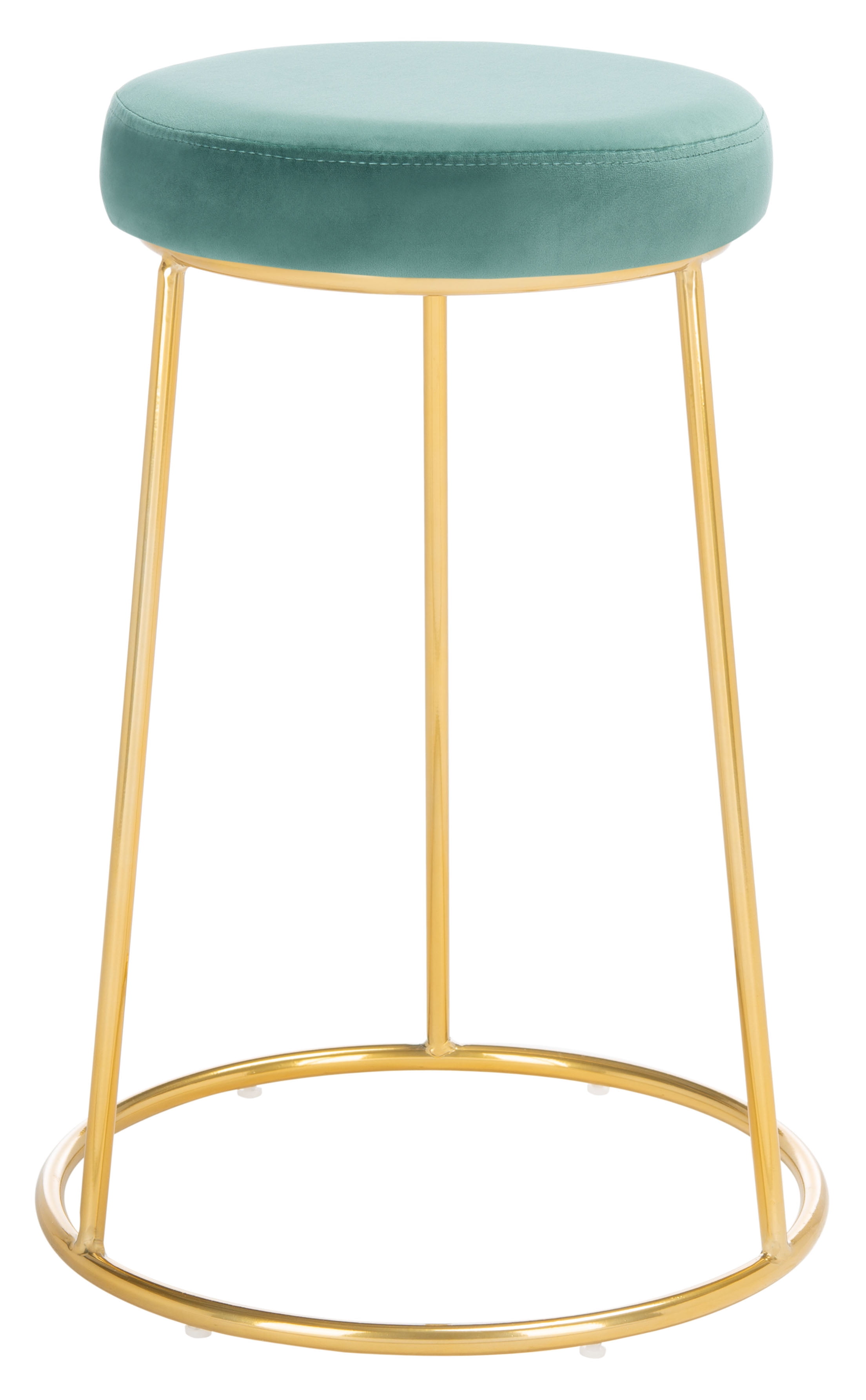SAFAVIEH Kellie Round Backless Counter Stool, Seafoam/Gold - Walmart.com