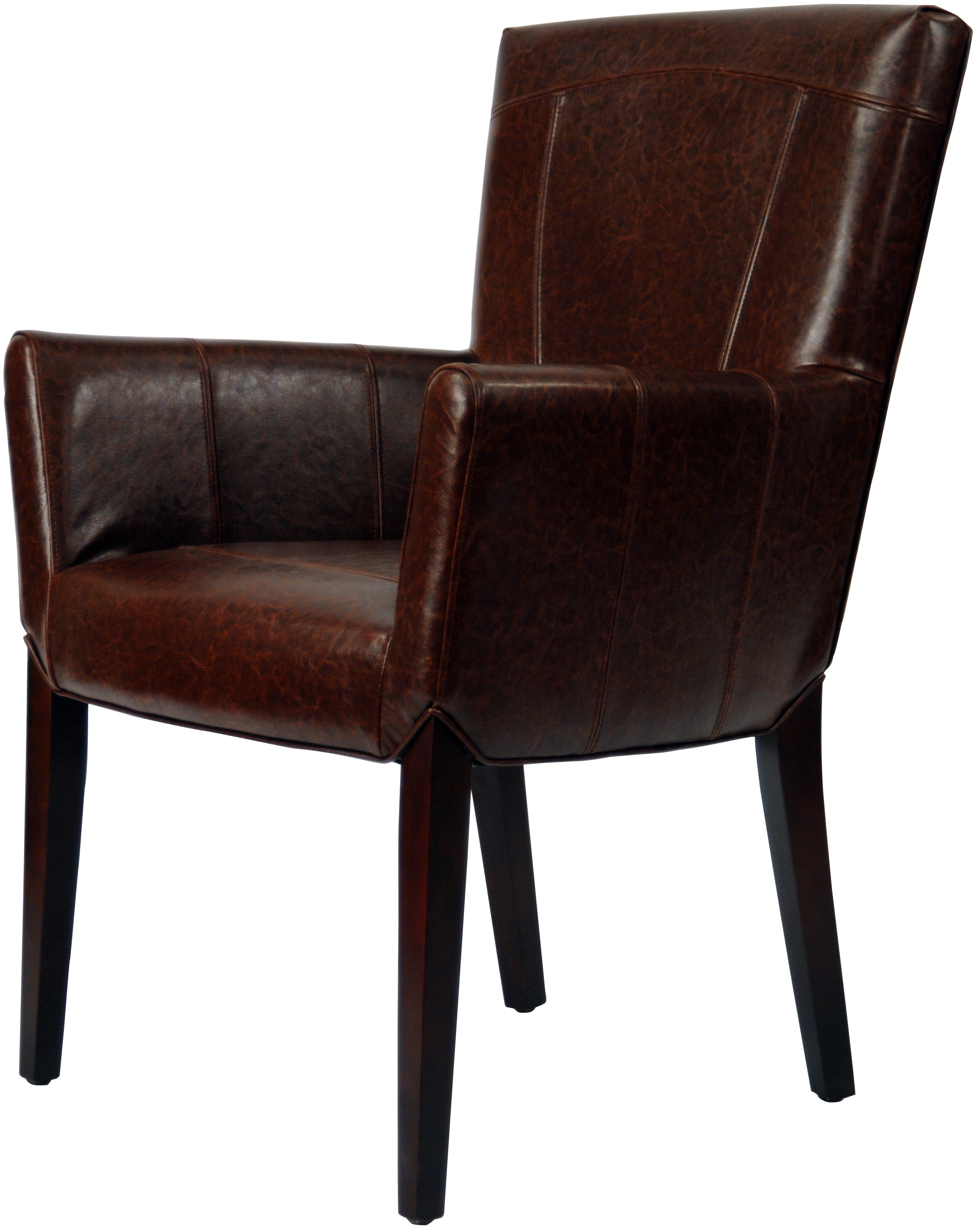 SAFAVIEH Ken Rustic Leather Arm Chair - Brown - Walmart.com