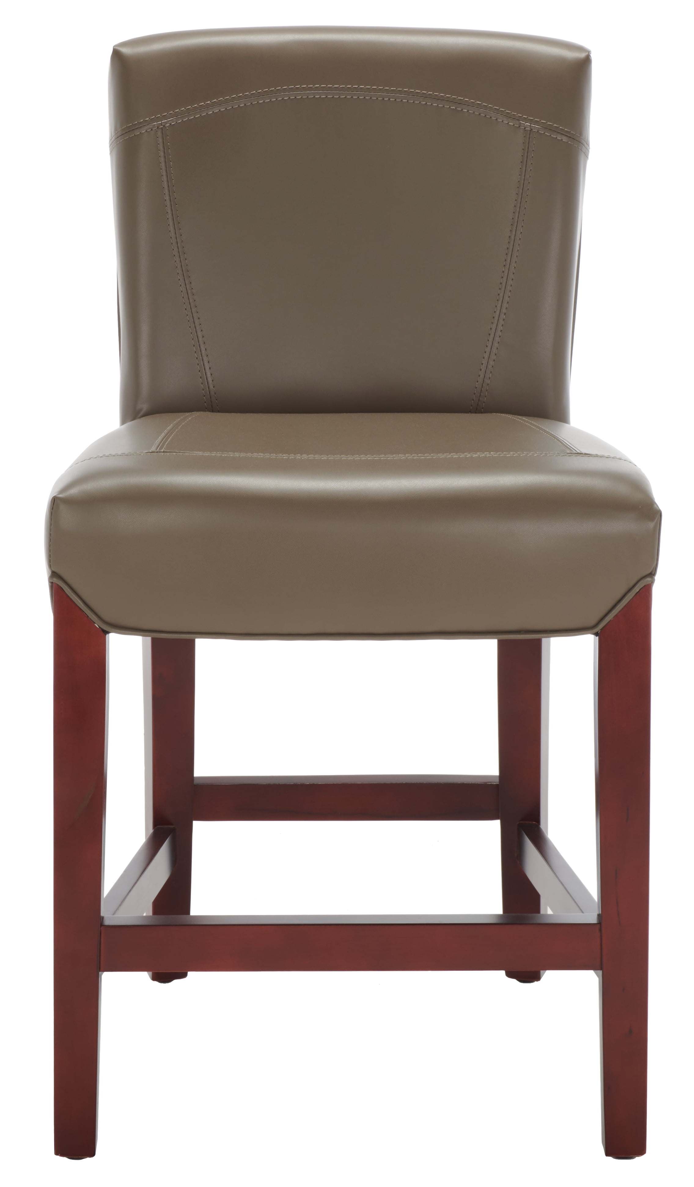 SAFAVIEH Ken Square Mid Back Counter Stool, Clay, Bar Seat Height ...