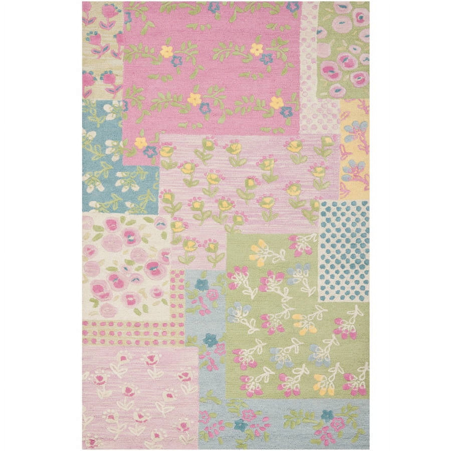 SAFAVIEH Kids Collection SFK321A Handmade Pink/Multi Rug - Walmart.com
