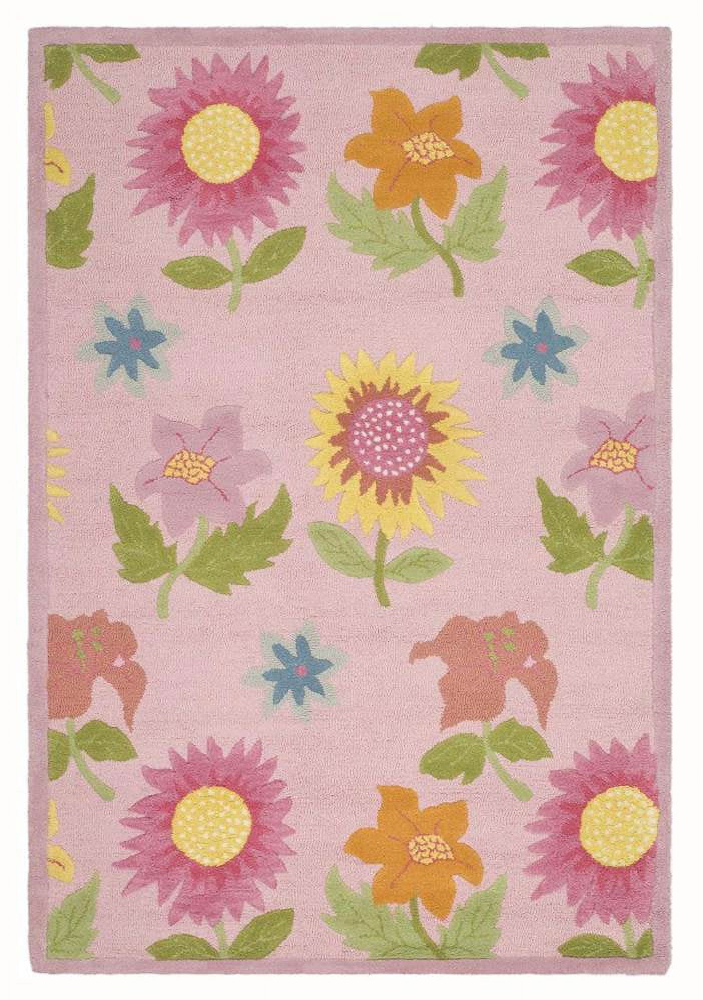 SAFAVIEH Kids Collection SFK371A Handmade Pink / Pink Rug - Walmart.com