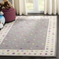 SAFAVIEH Kids Fredrick Polka Dots Wool Area Rug, Grey/Multi, 5' x 8 ...