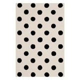SAFAVIEH Kids Polka Dots Wool Runner Rug, Ivory/Black, 2'6" x 8 ...