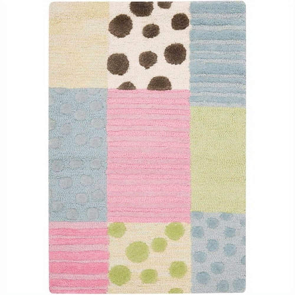 SAFAVIEH Kids Roxanne Geometric Shapes Area Rug, Blue/Pink, 7' x 7 ...