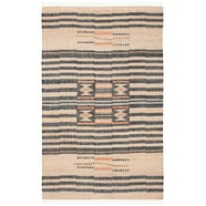 SAFAVIEH Natural Fiber Natalie Geometric Area Rug, Natural/Red, 4' x 6 ...