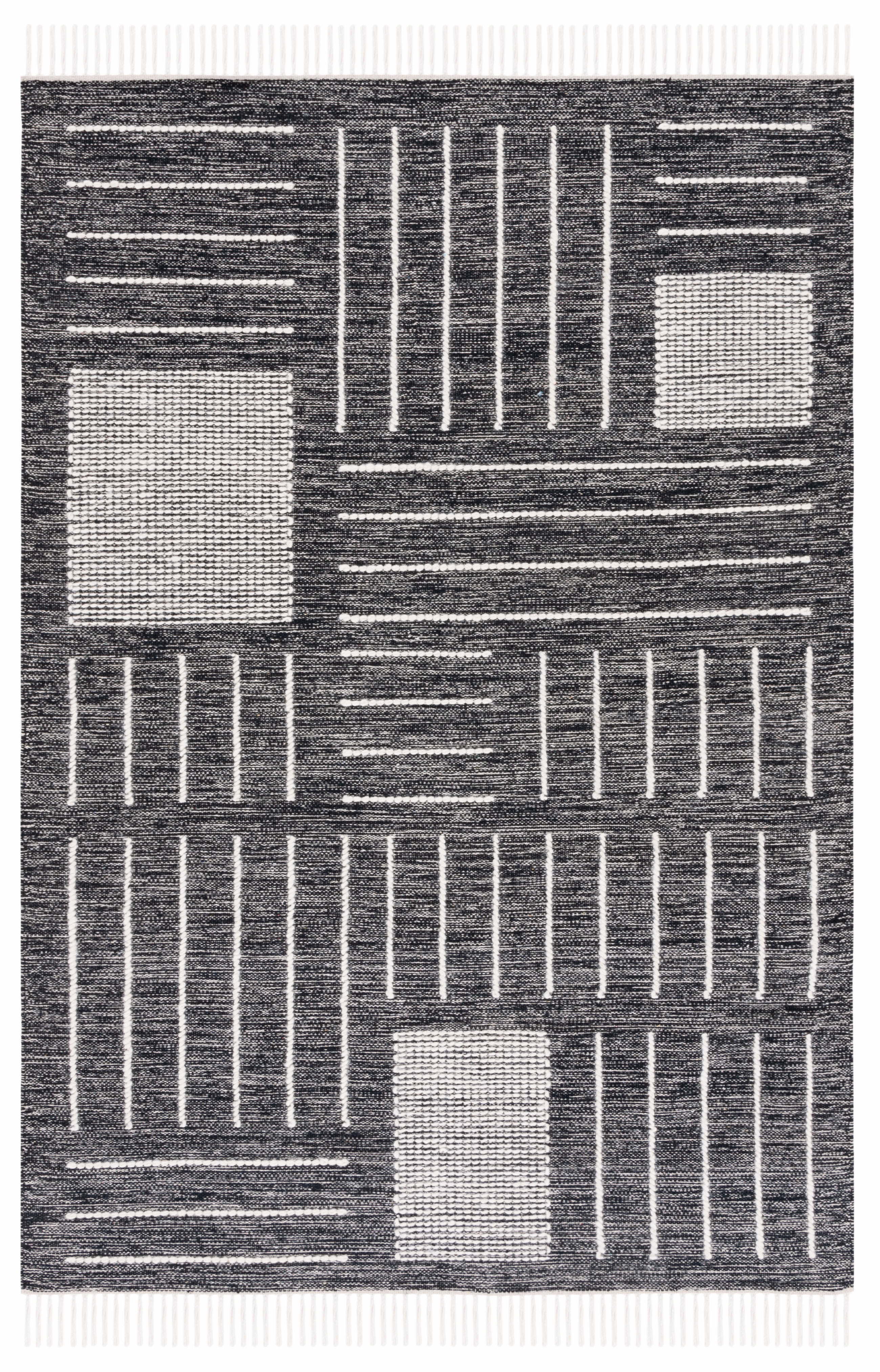 SAFAVIEH Kilim Igor Geometric Area Rug, Black/Ivory, 3' x 5' - Walmart.com