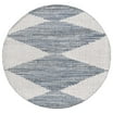 SAFAVIEH Braided Tanisha Color Bordered Area Rug, Ivory/Blue, 4' x 4 ...