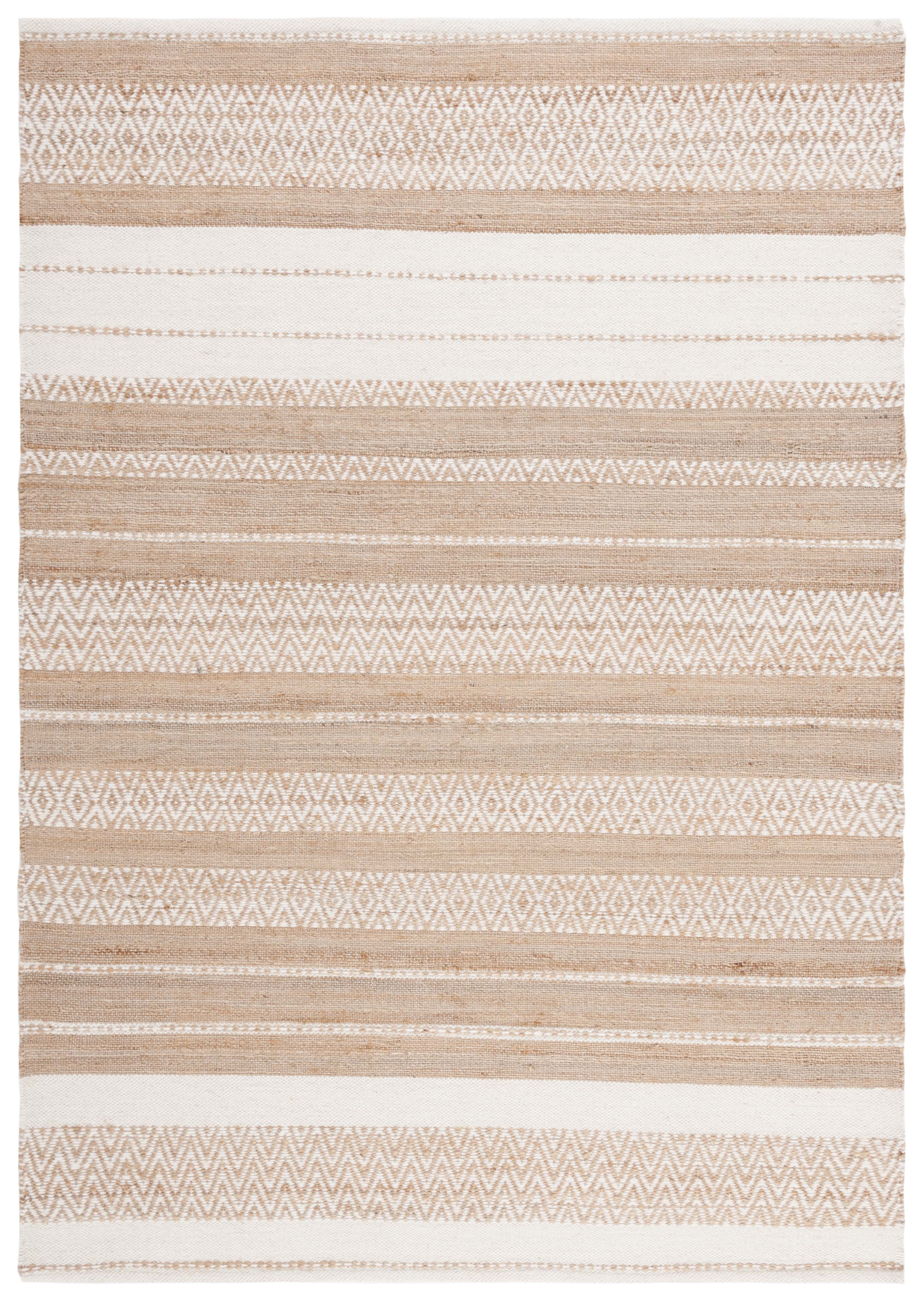 SAFAVIEH Kilim Varvara Striped Area Rug, Natural/Ivory, 6' x 9 ...