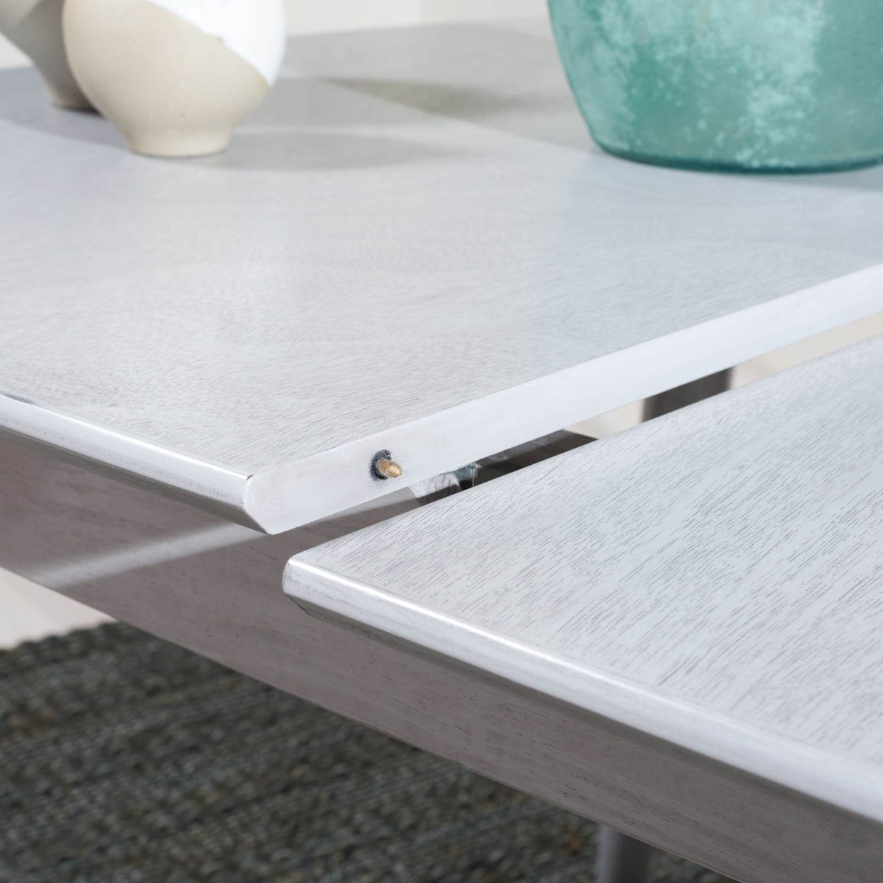 SAFAVIEH Kyoga Auto Mechanism Extension Dining Table Dark Grey ...