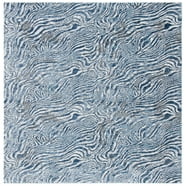 SAFAVIEH Orchard Edwin Modern Area Rug, Grey/Blue, 8' x 8' Round ...