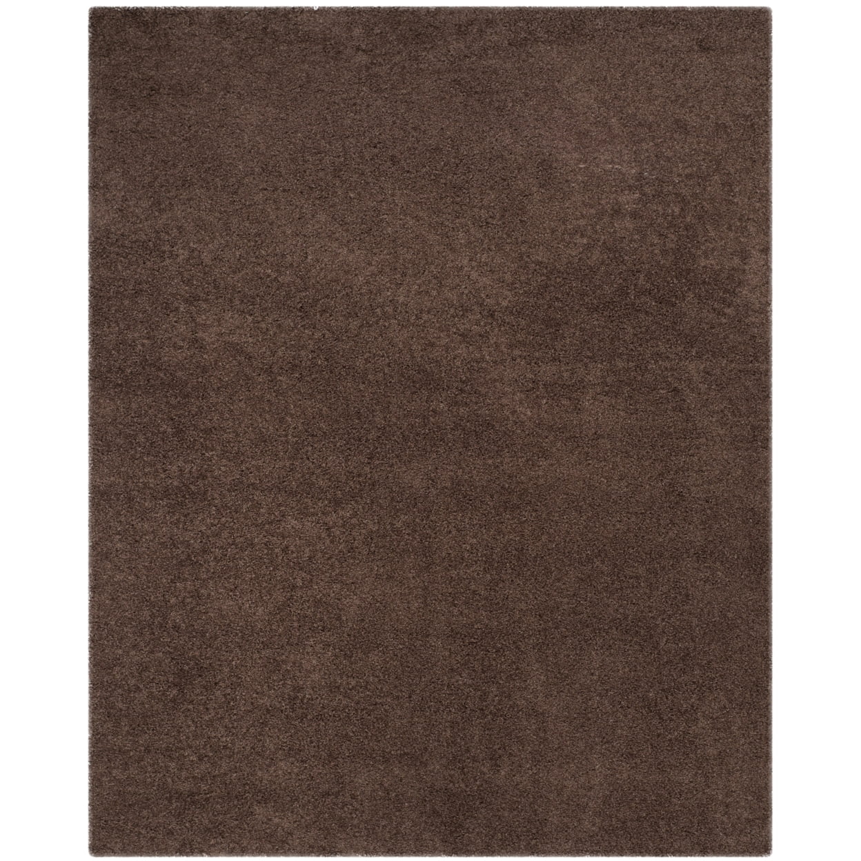 SAFAVIEH Laguna Neven Plush Solid Shag Area Rug, Brown, 6'7" x 6'7 ...