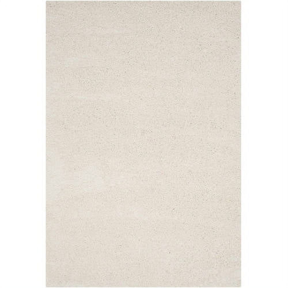 SAFAVIEH Laguna Neven Plush Solid Shag Area Rug, Ivory, 4' x 6 ...