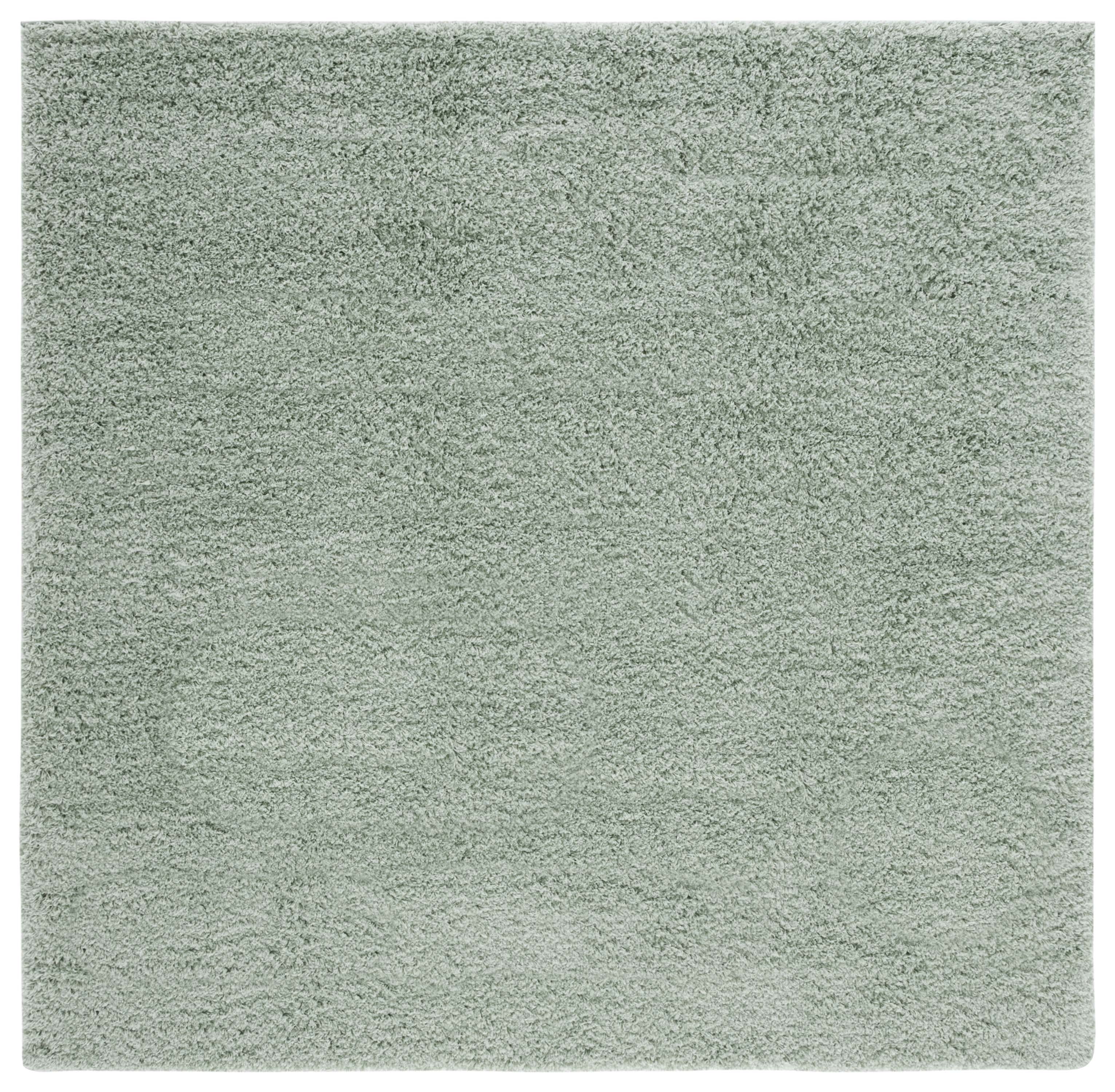 SAFAVIEH Laguna Neven Plush Solid Shag Area Rug, Light Sage, 3' x 3 ...