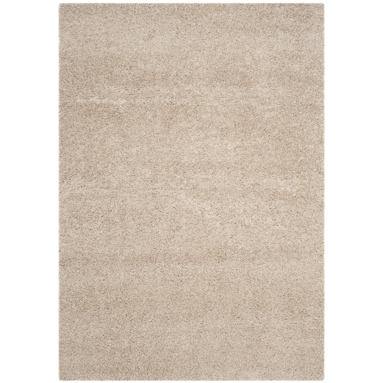 SAFAVIEH Laguna Neven Plush Solid Shag Area Rug, Sand, 5'3" x 7'6 ...