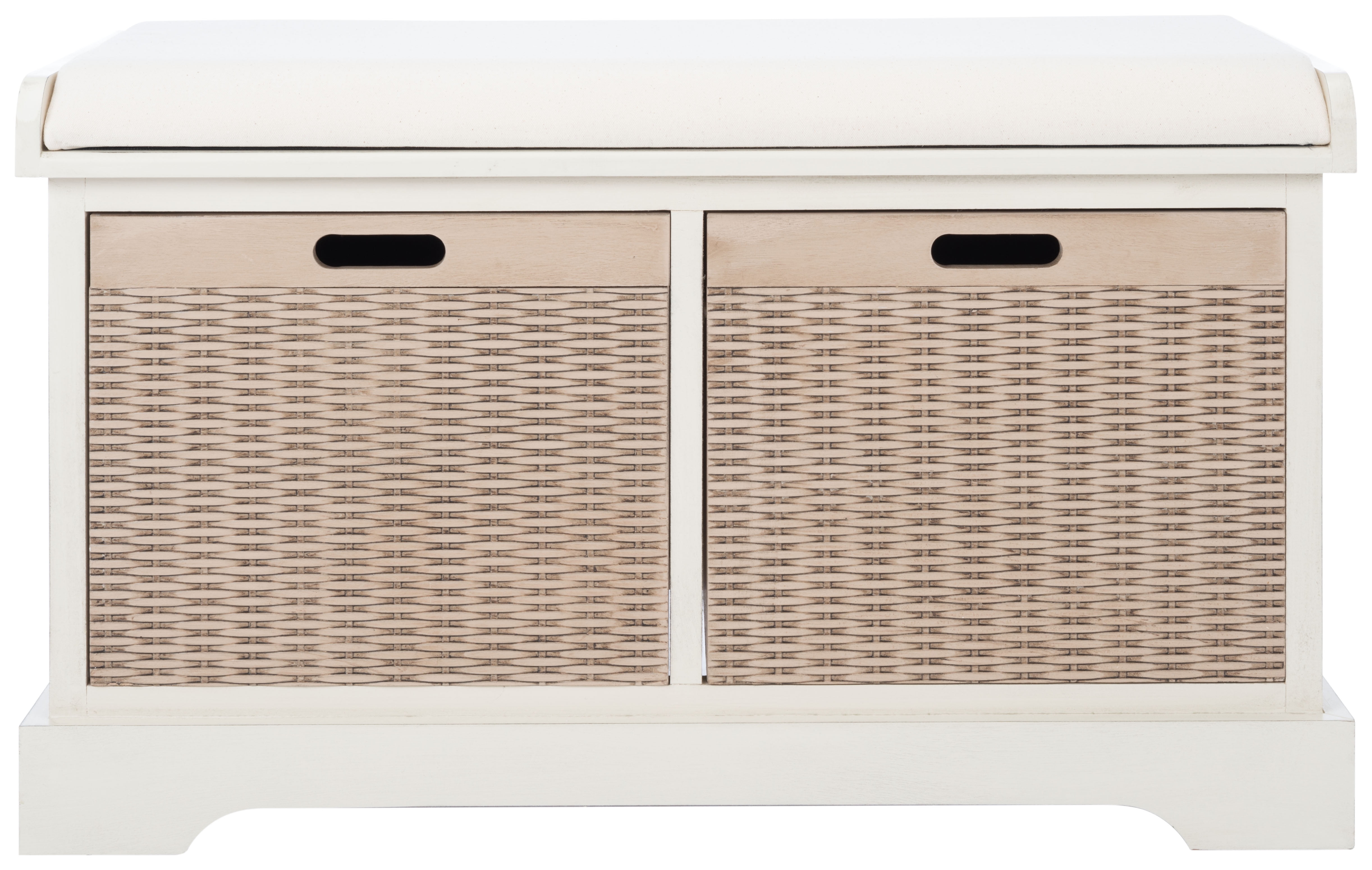 Free Shipping! SAFAVIEH Landers 2 Drawer Storage Bench with Cushion ...