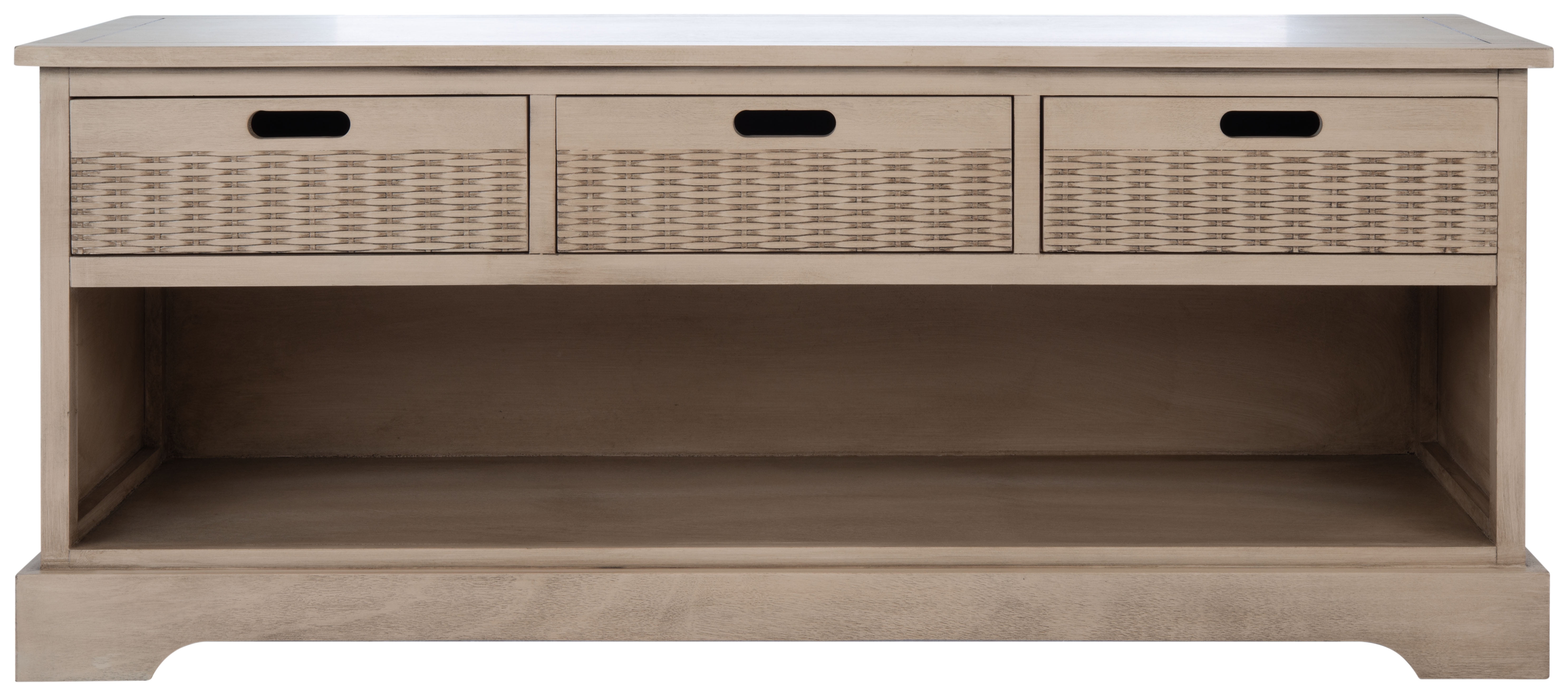 SAFAVIEH Landers Solid Classic 3 Drawer Storage Bench, Sand - Walmart.com