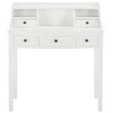 SAFAVIEH Landon 5 Drawer Writing Desk, Solid Contemporary White ...