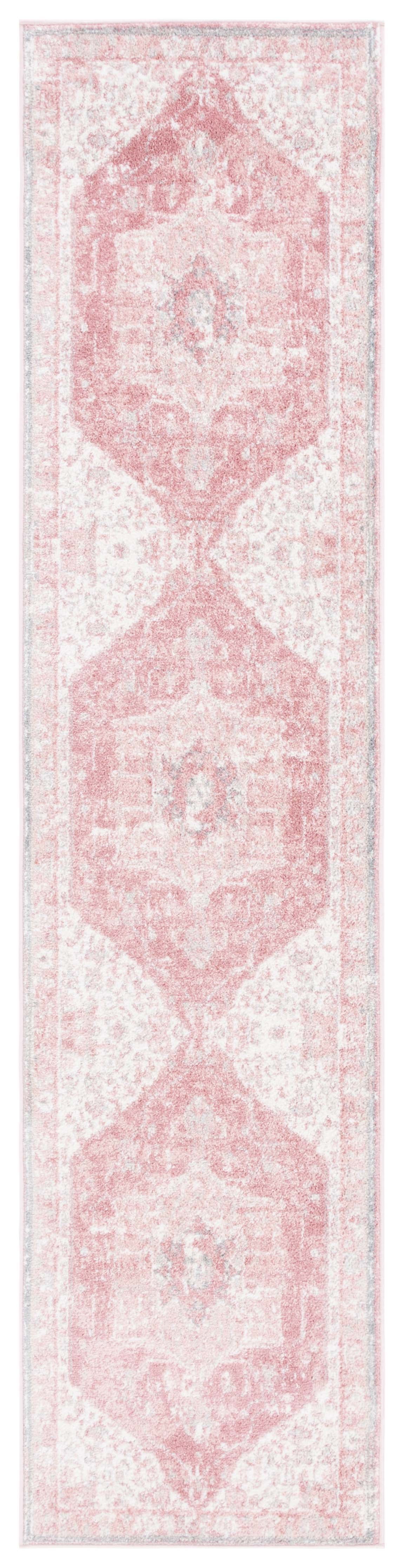 SAFAVIEH Layla Leah Oriental Runner Rug, Ivory Grey/Pink, 2' x 11 ...