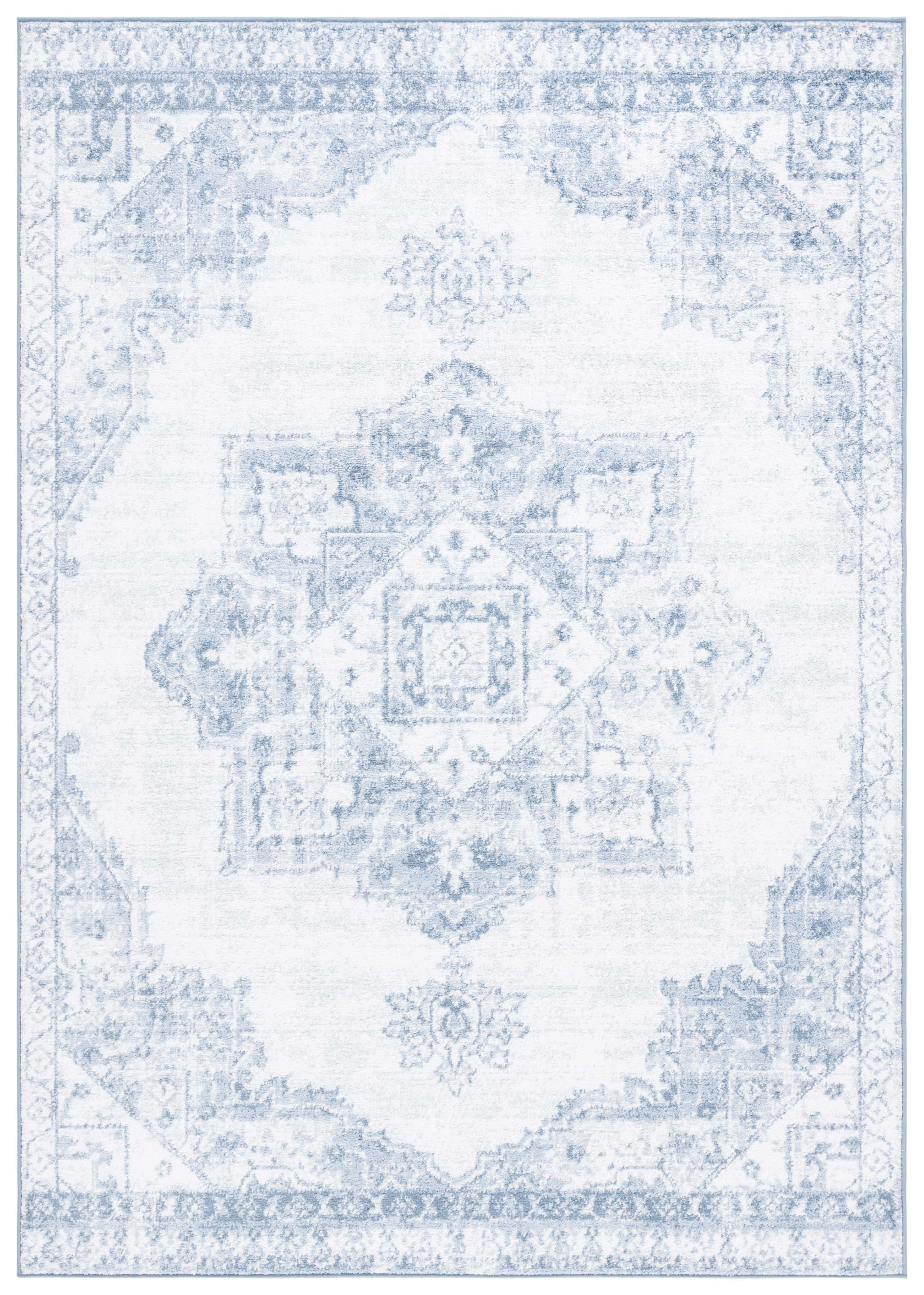 SAFAVIEH Layla Salem Oriental Area Rug, Ivory Grey/Blue, 4'5" x 6'5 ...