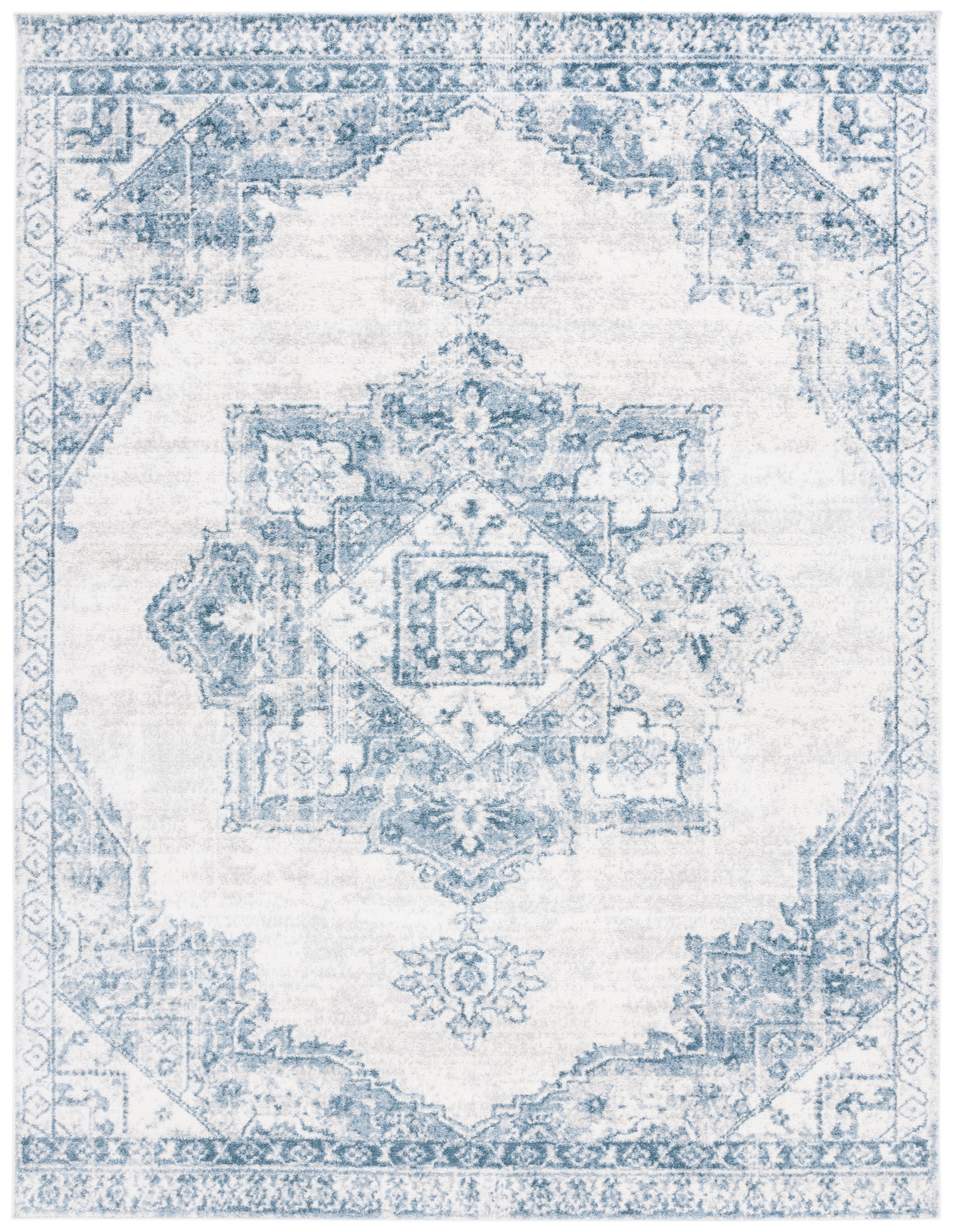 SAFAVIEH Layla Salem Oriental Area Rug, Ivory Grey/Blue, 9' x 12 ...