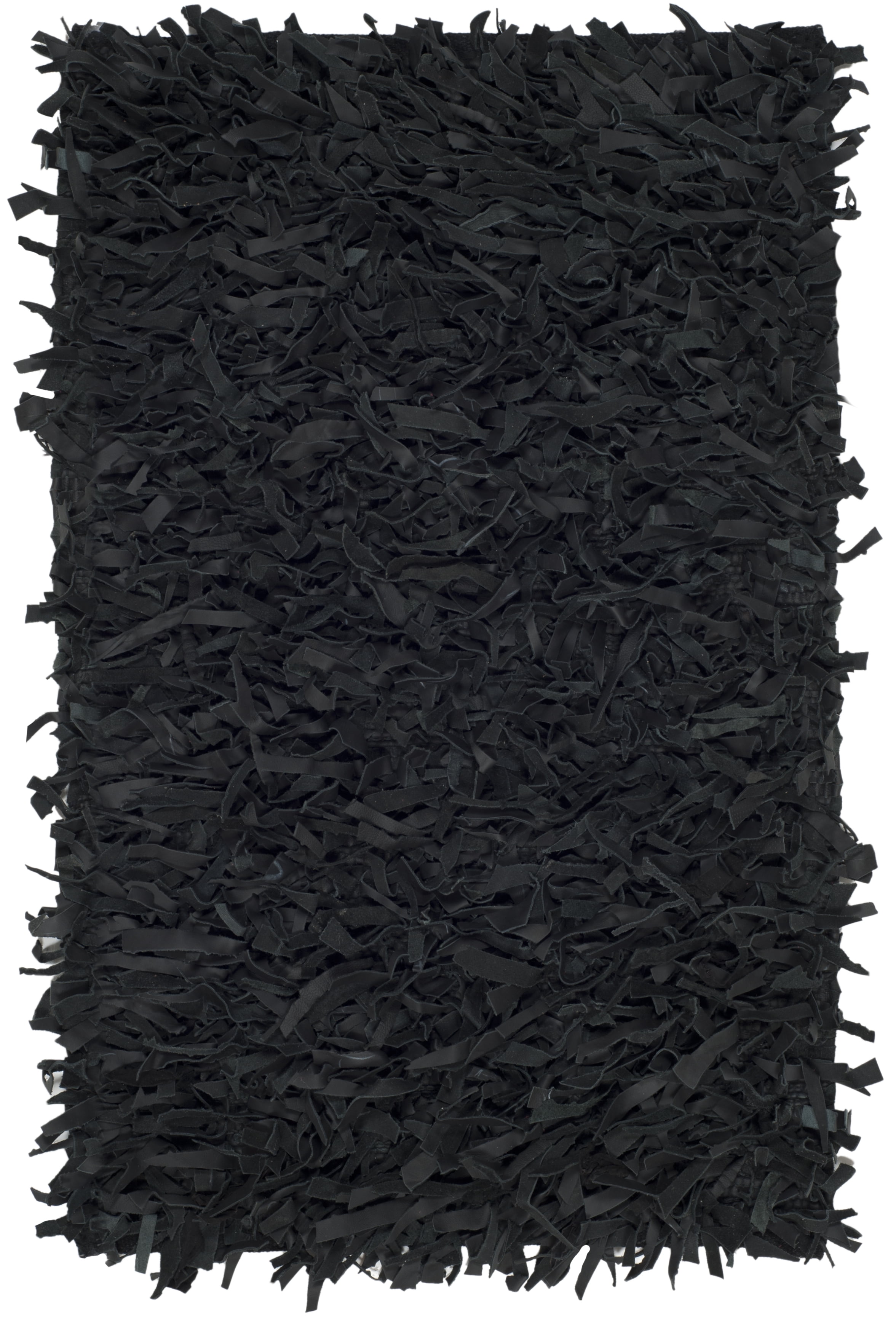 SAFAVIEH Leather Shag Dimitri Solid Area Rug, Black, 2' x 3' - Walmart.com