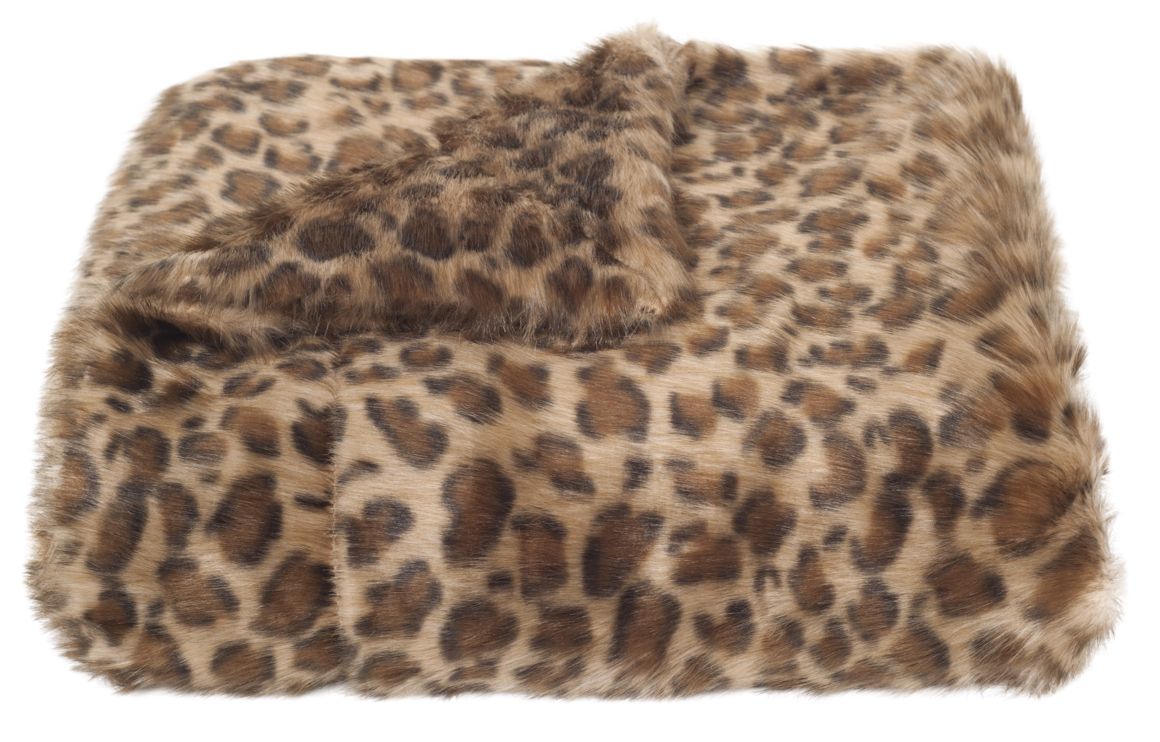 SAFAVIEH Leopard Print Faux Fur Throw, 50" x 60", Leopard - Walmart.com