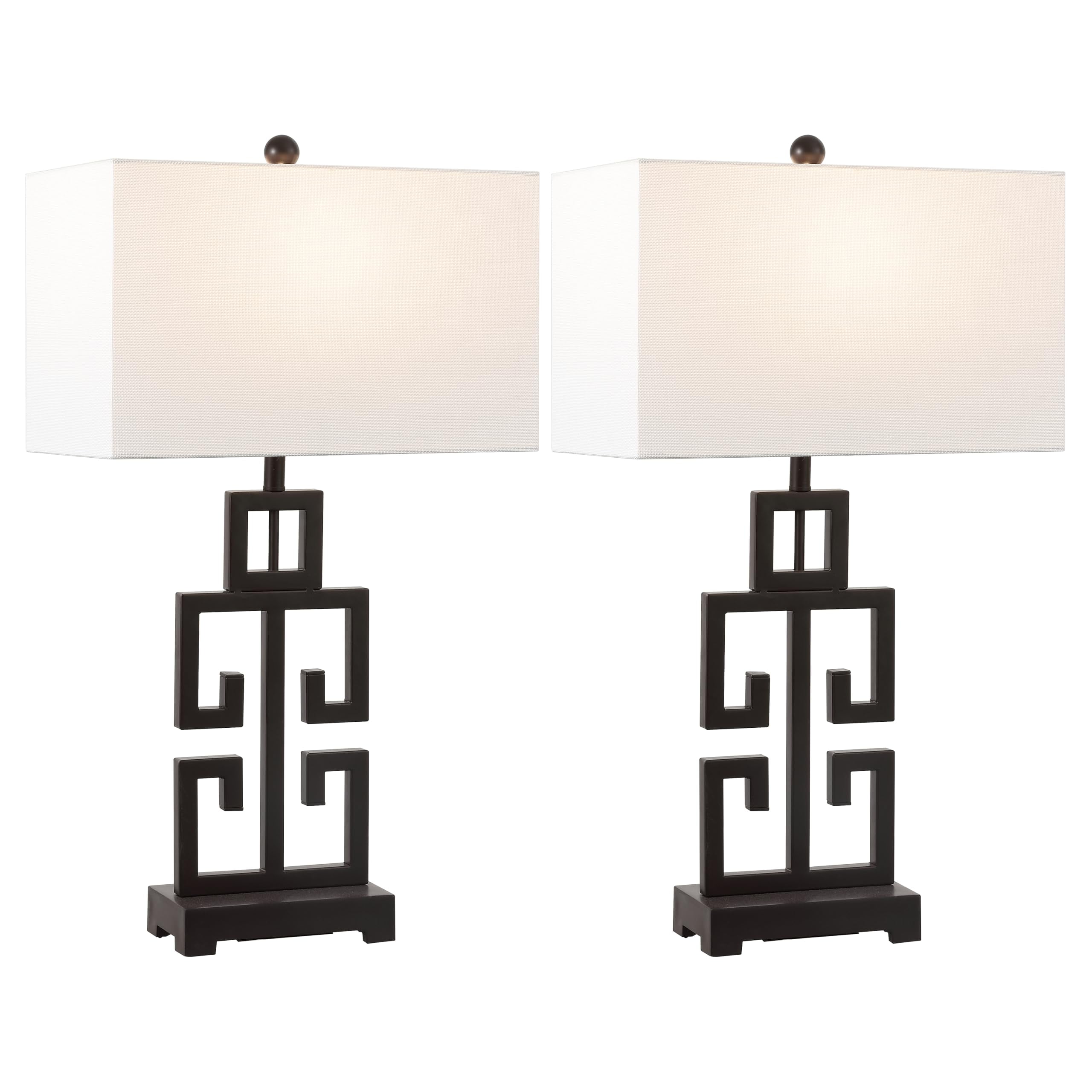 SAFAVIEH Lighting Collection – Greek Key Table Lamp Set of 2 – Oil ...