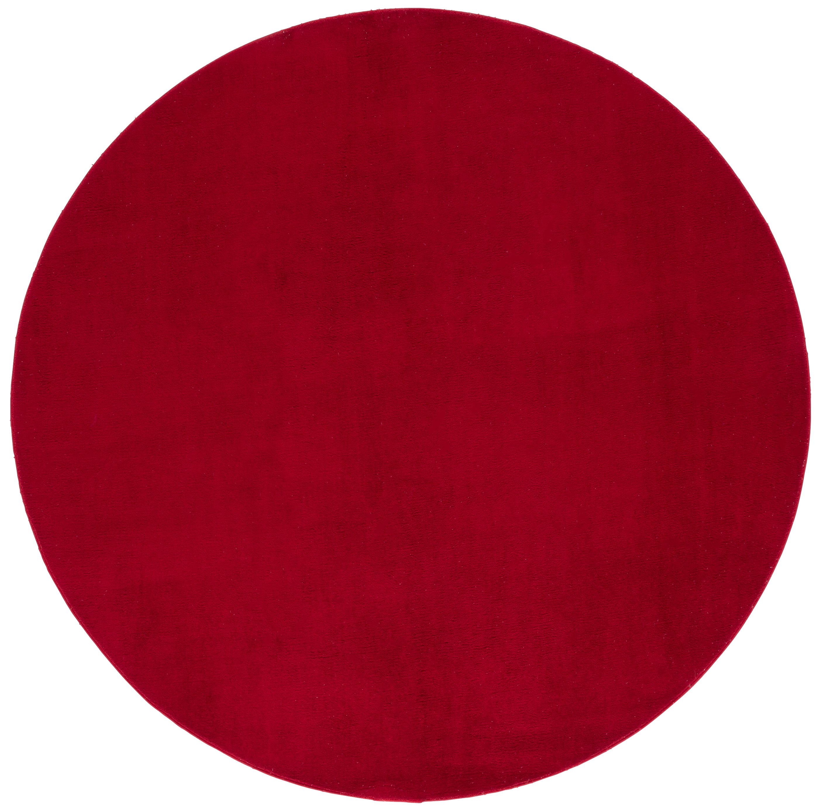 SAFAVIEH Loft Kalya Solid Machine Washable Area Rug, Red, 6' x 6' Round ...