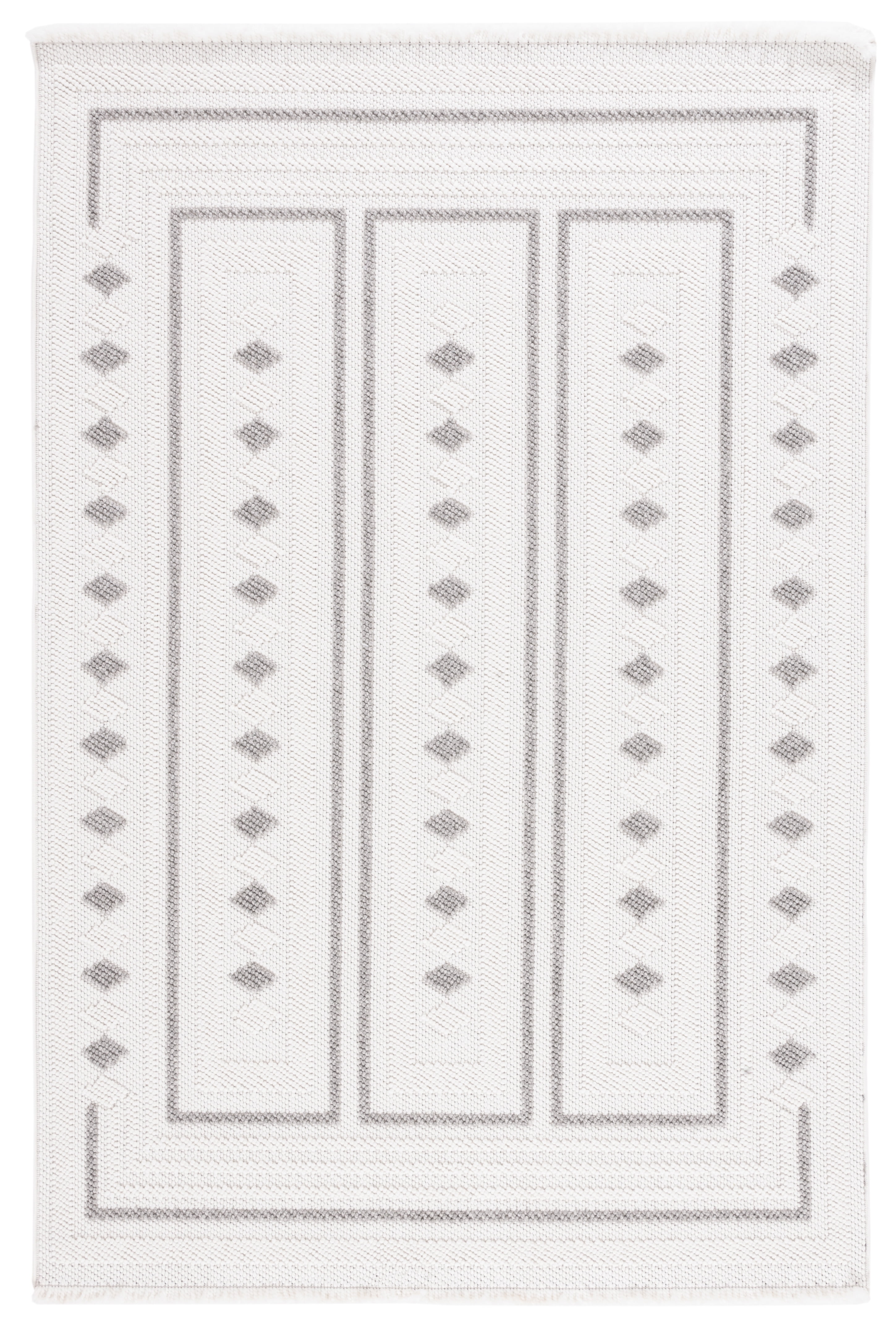 SAFAVIEH Lotus Eunice Geometric Area Rug, Ivory/Grey, 9' x 12 ...