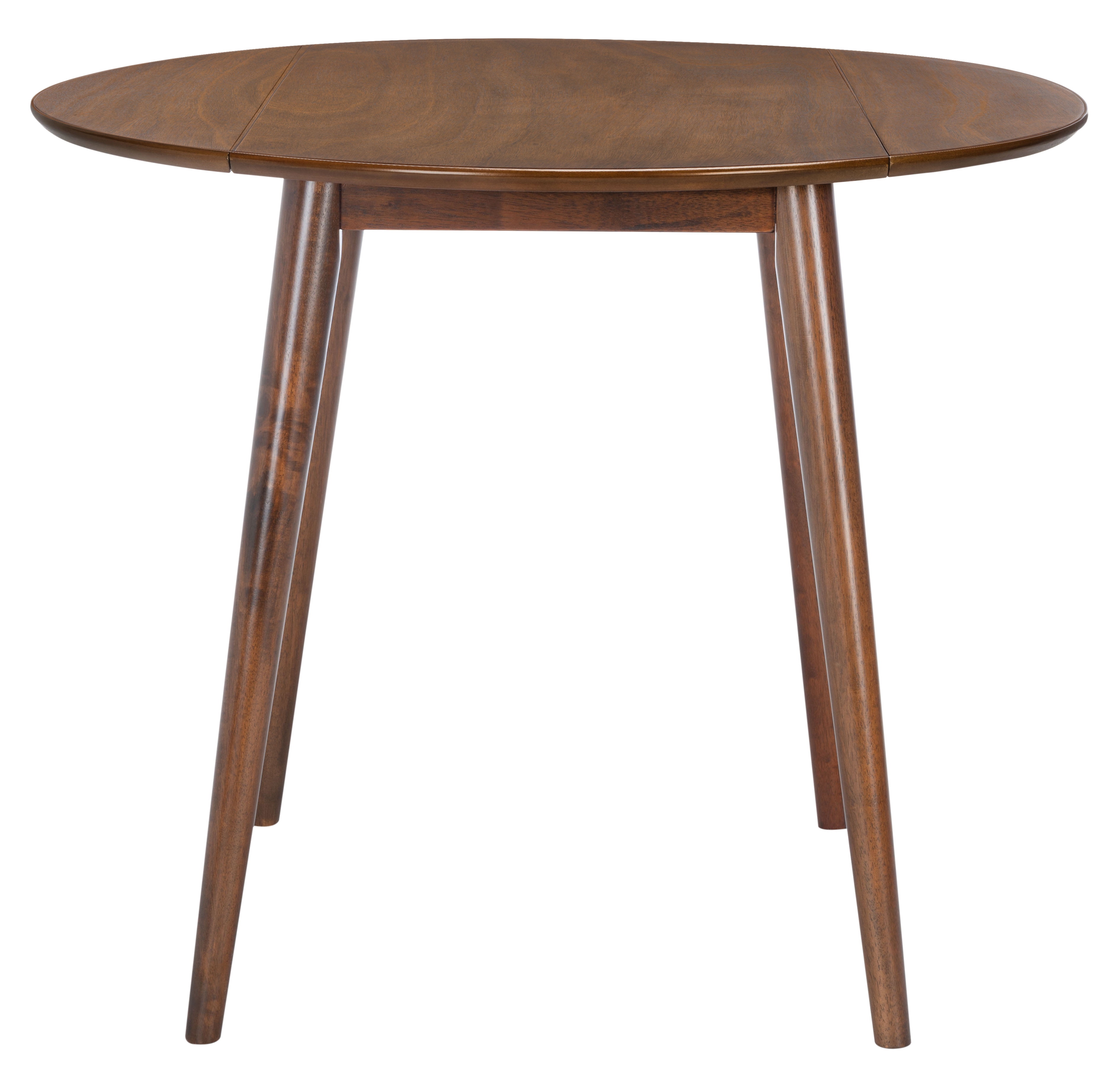 SAFAVIEH Lovell Foldable Walnut Round Kitchen/Dinner Table ...