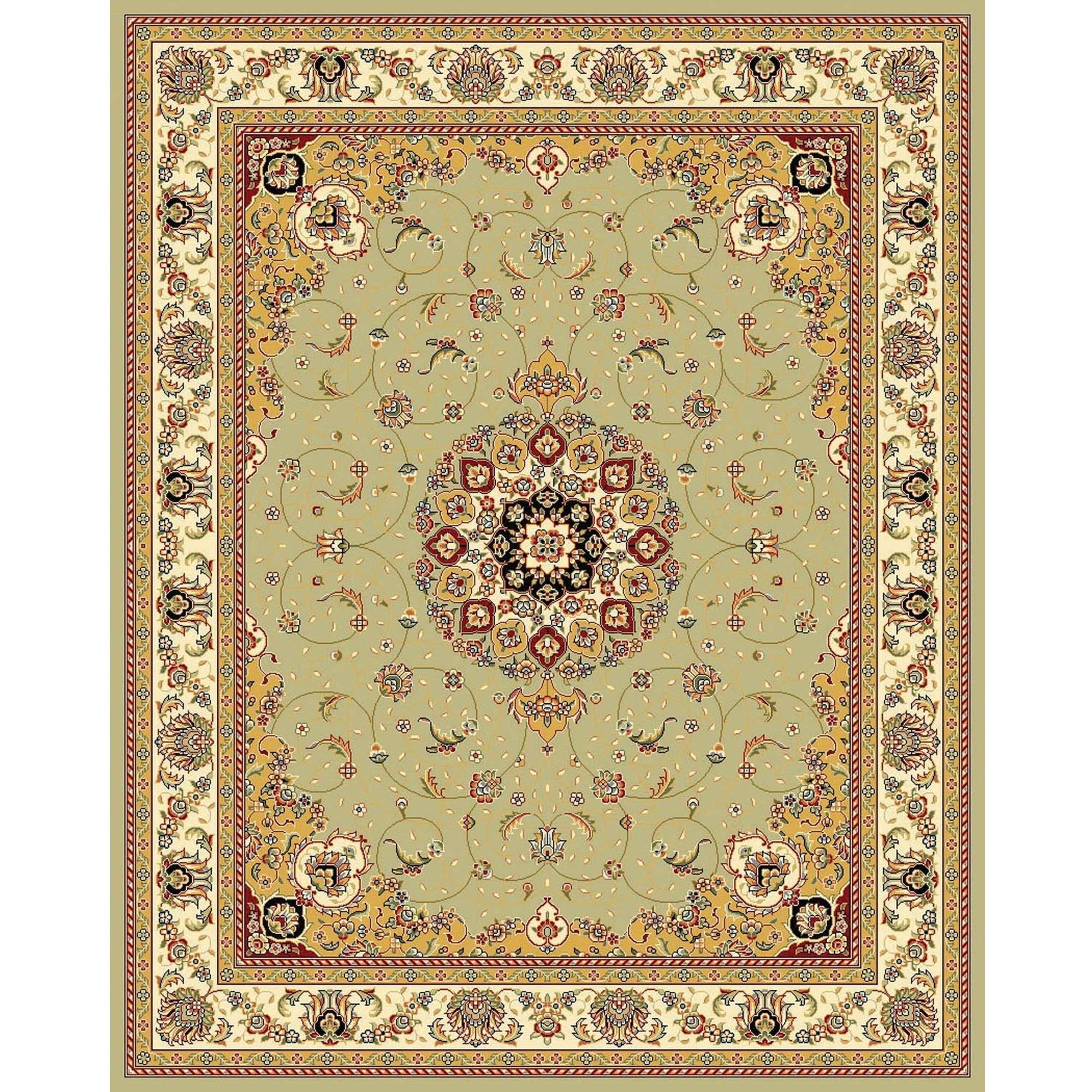 SAFAVIEH Lyndhurst Gabriella Traditional Bordered Area Rug, Sage/Ivory ...
